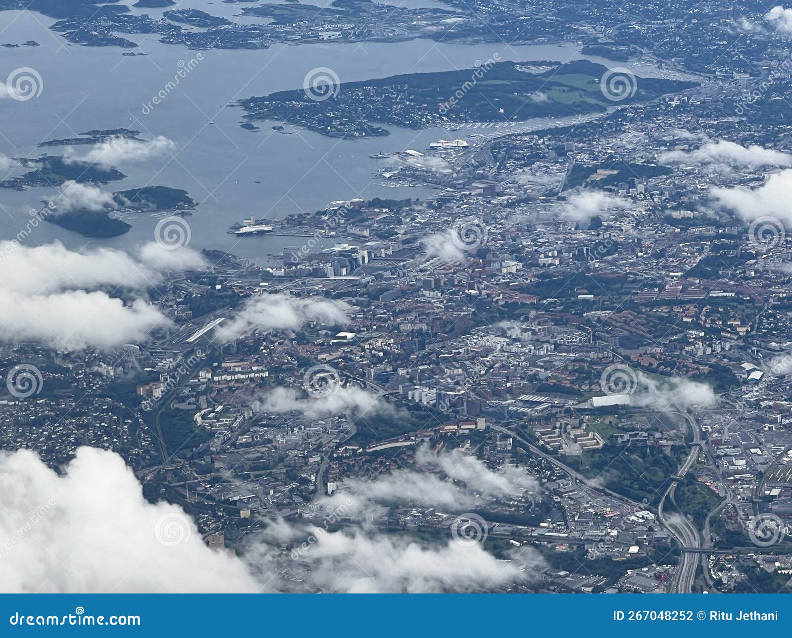 Aerial View of Europe from an Airplane Stock Photo - Image of globe ...