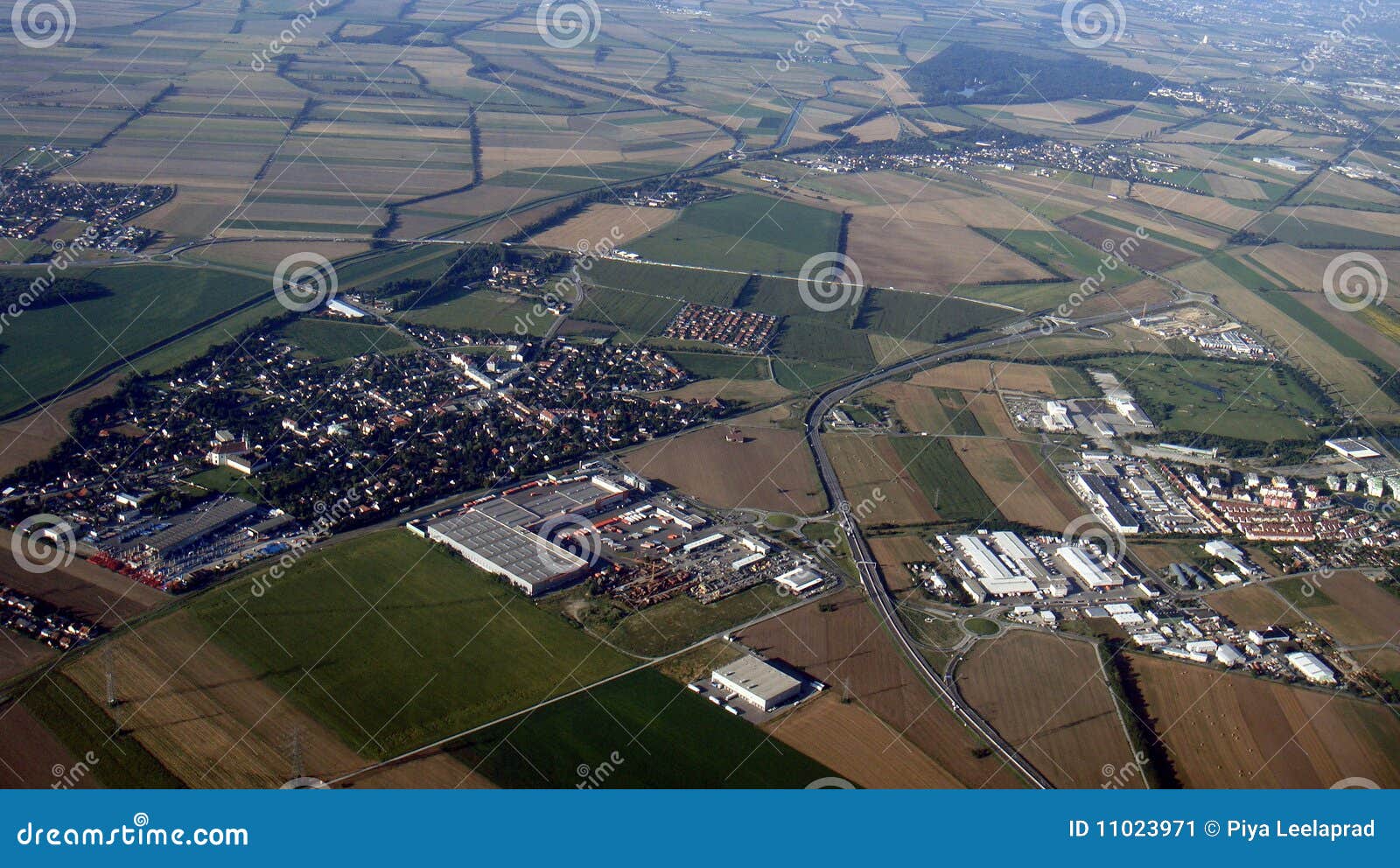 Aerial View of European Rural Area Stock Image - Image of beauty ...