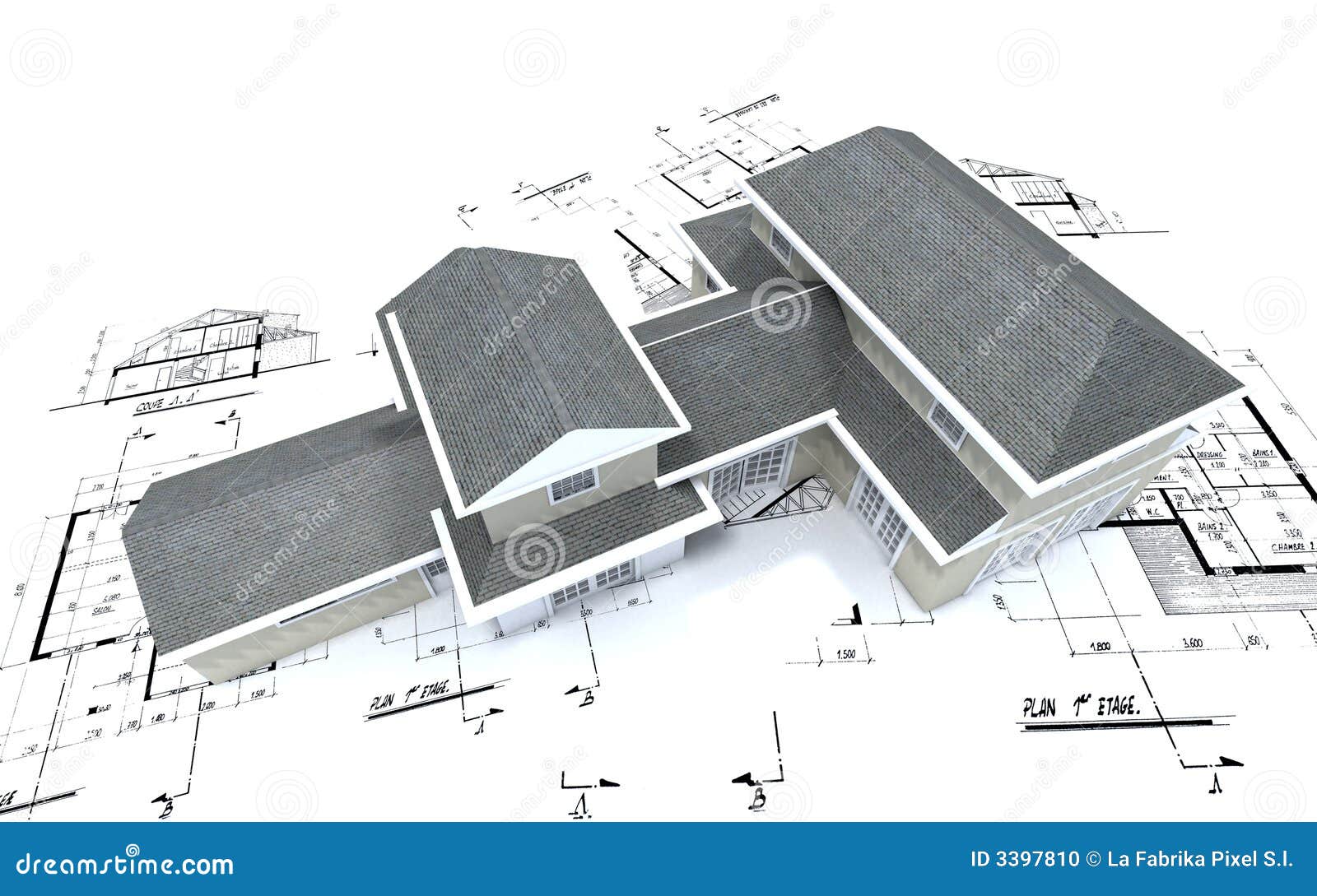 Aerial View of Expensive House Stock Photo - Image of creation, frame ...