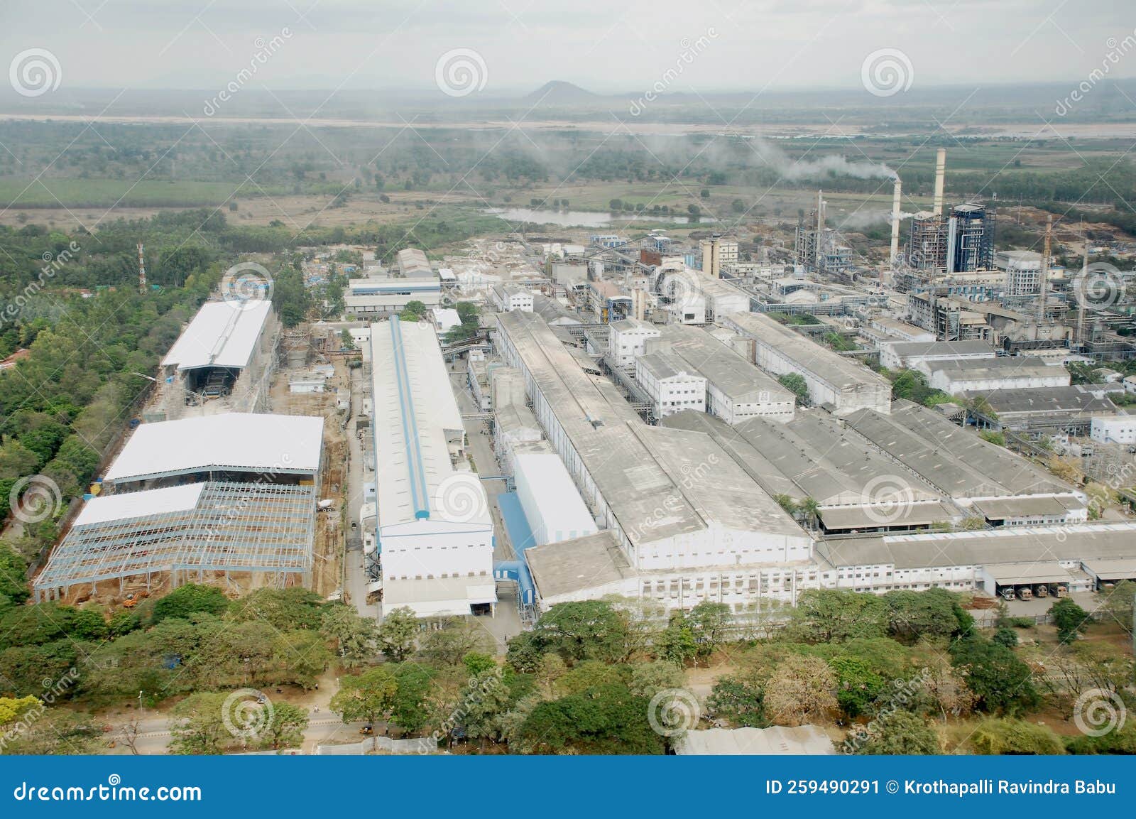 Aerial View of Factory in India Editorial Photo - Image of park ...