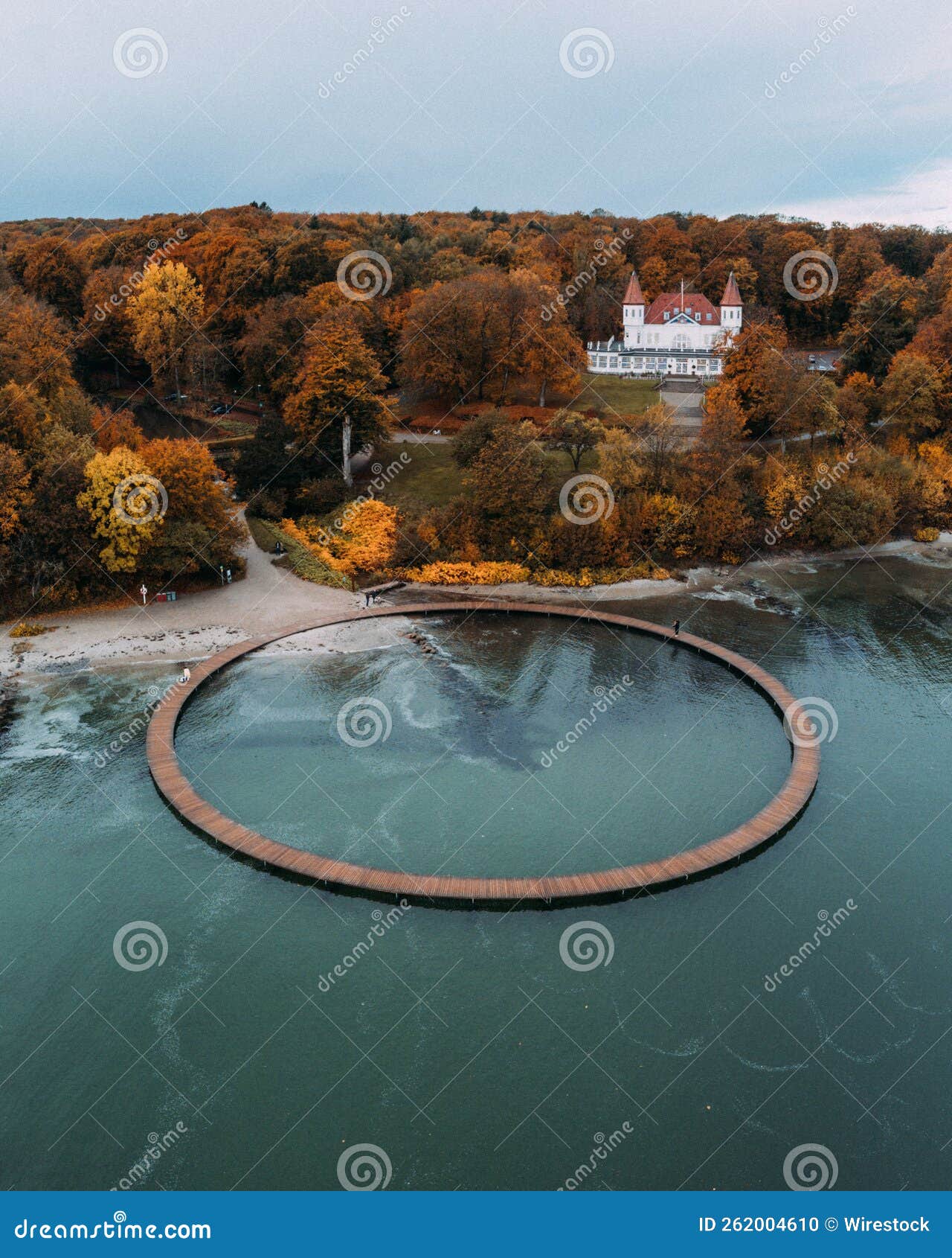 Aerial View of the Famous Infinite Bridge in Aarhus, Denmark Stock ...