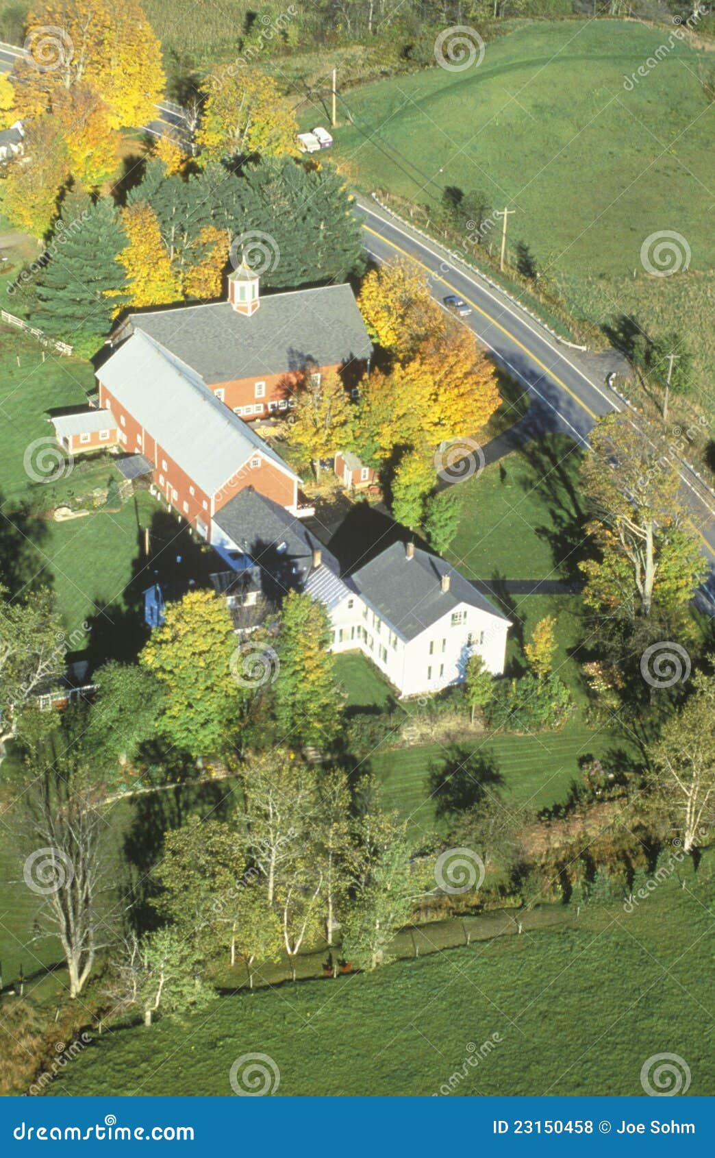 Aerial View of Farm Buildings Stock Photo - Image of calm, fall: 23150458
