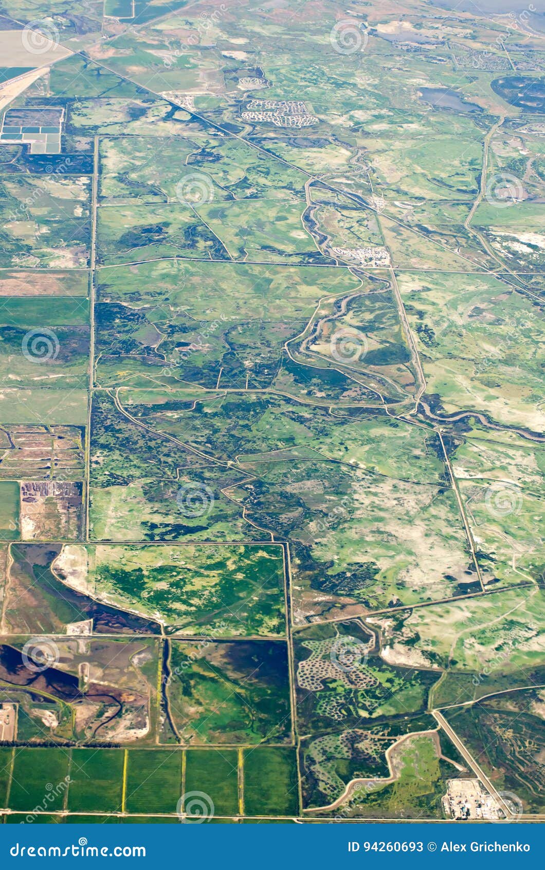 Aerial View of Farm Land Crop Fields in Usa Stock Image - Image of land ...