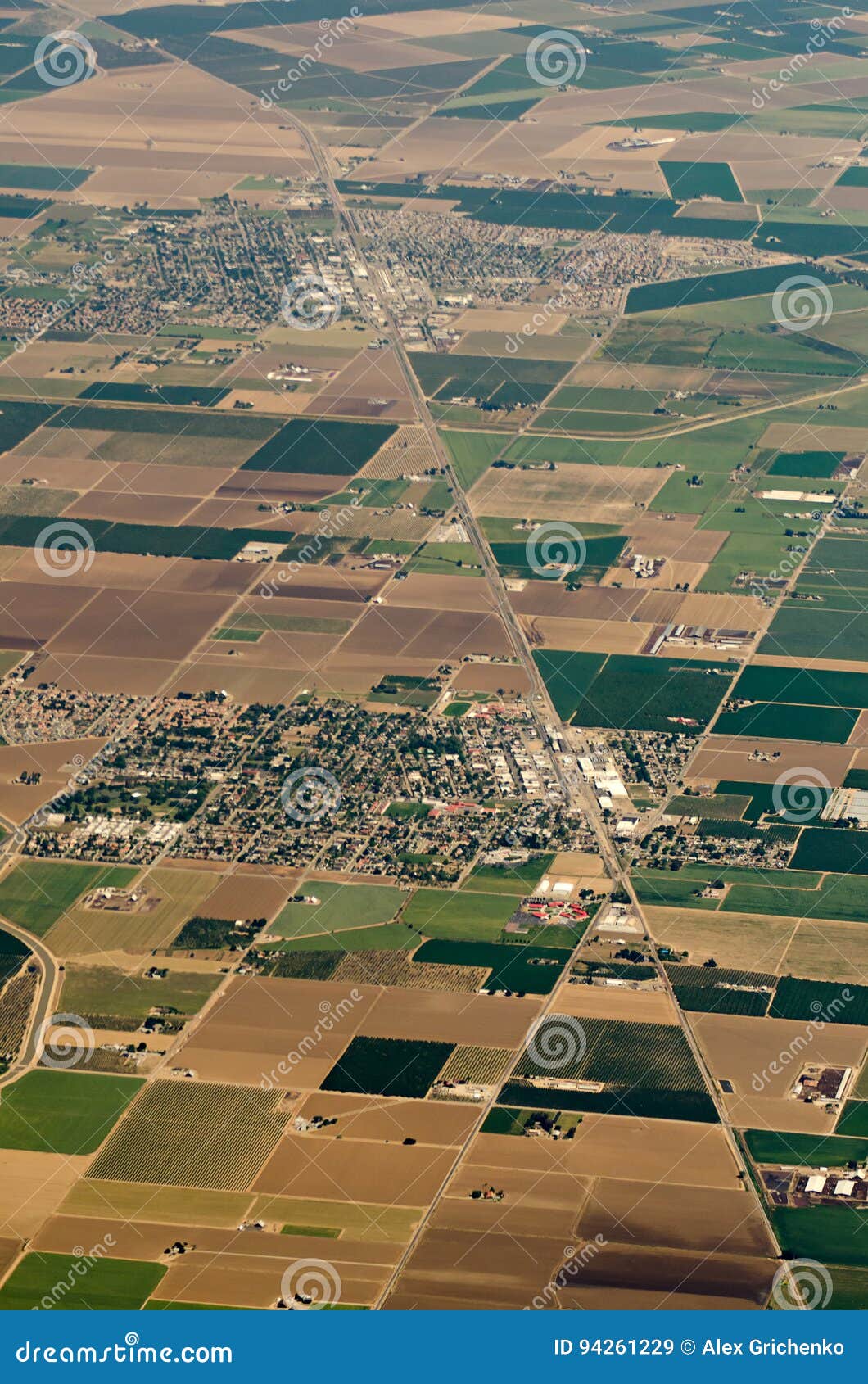 Aerial View of Farm Land Crop Fields in Usa Stock Image - Image of ...