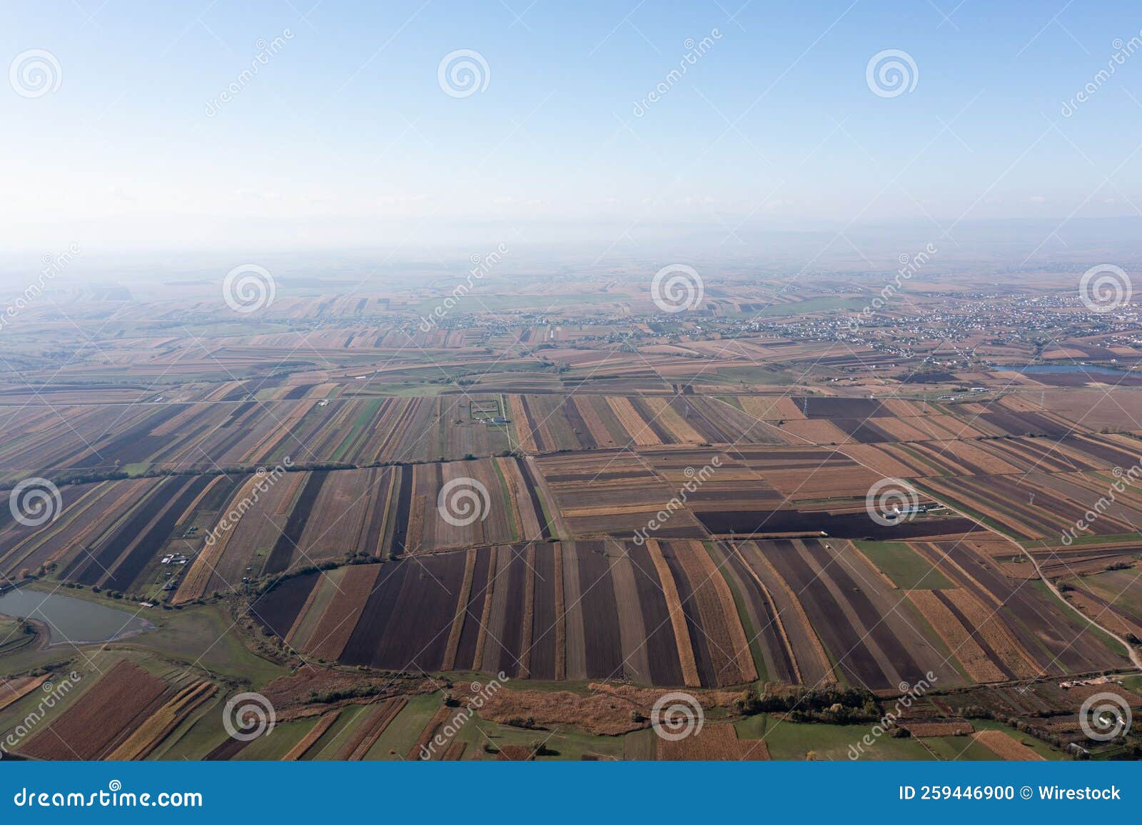 Aerial View of the Farmlands in the Countryside Stock Photo - Image of ...