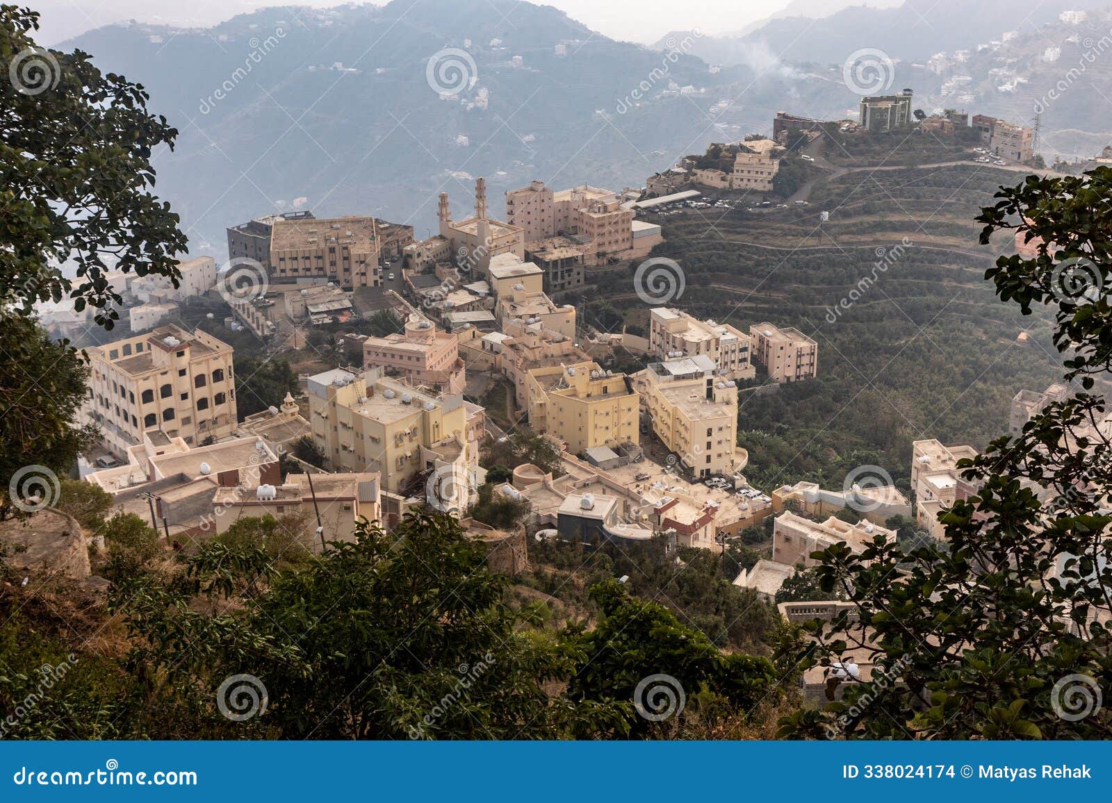 Aerial View of Fayfa Vilage, Saudi Arab Stock Photo - Image of valley ...