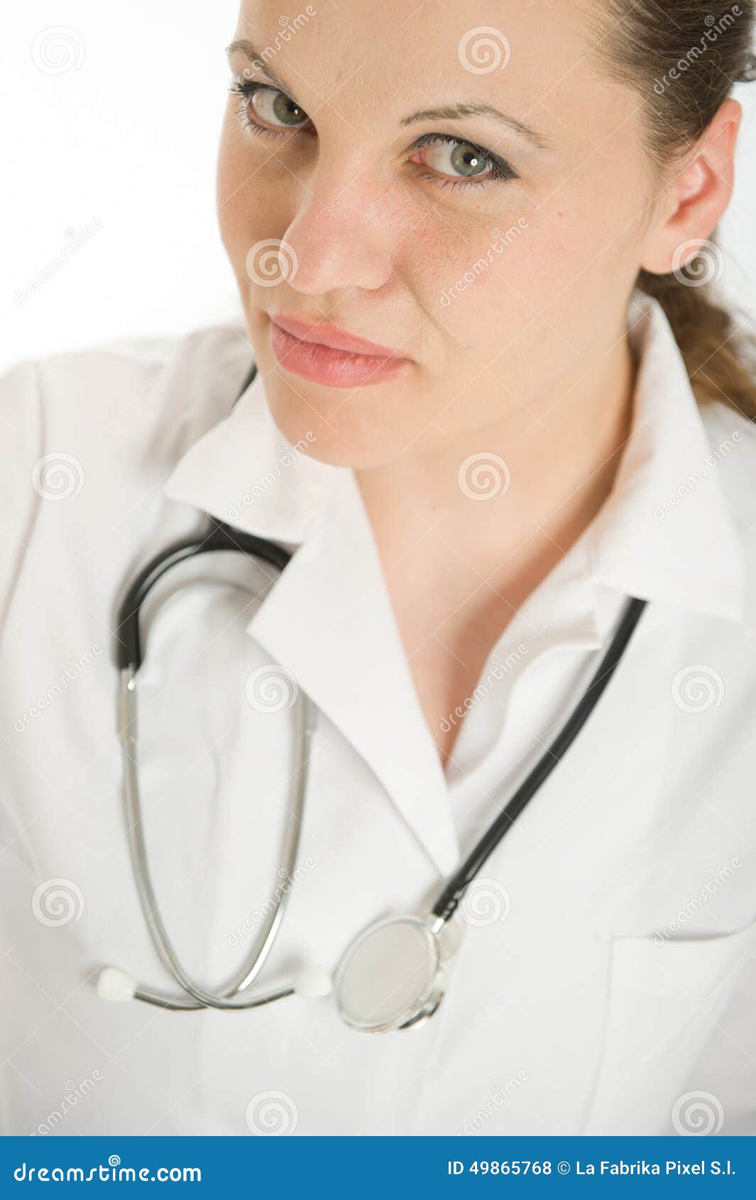 Aerial View of Female Doctor Stock Photo - Image of girl, practitioner ...