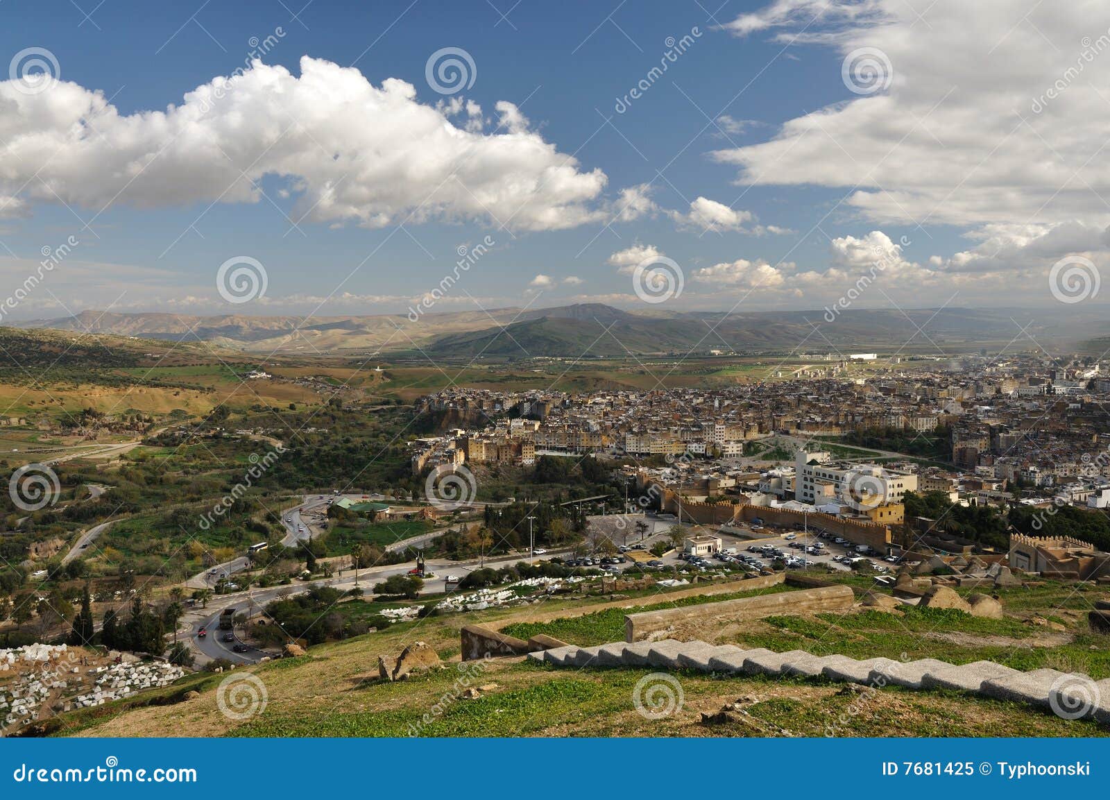 Aerial View of Fes, Morocco Stock Image - Image of morocco, landscape ...