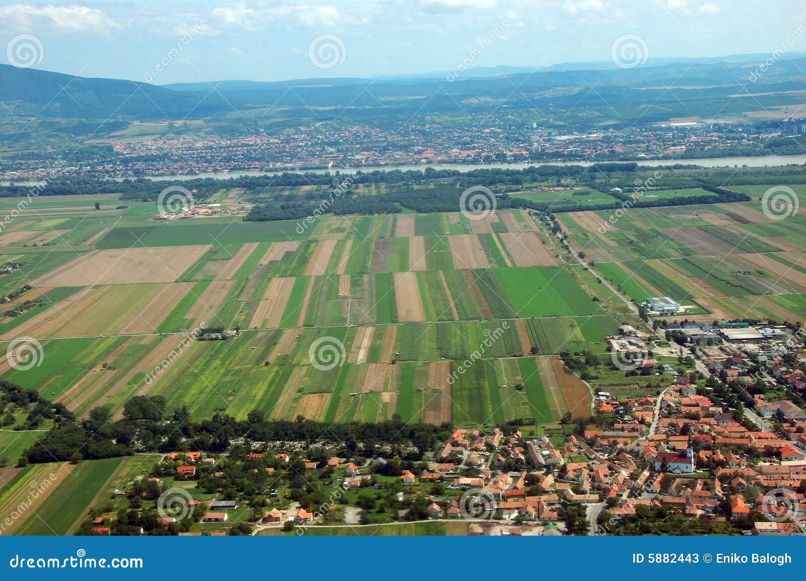 Aerial View of fields stock image. Image of village, sightseeing - 5882443