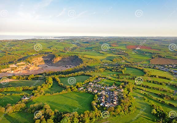 Aerial View of Fields in Devon Stock Photo - Image of field, devon ...