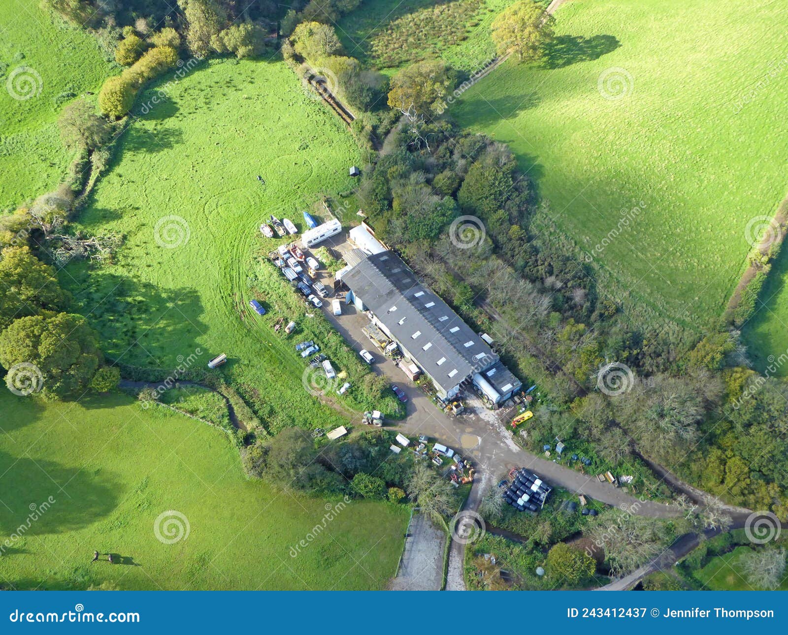 Aerial View of Fields in Devon Stock Image - Image of field, rural ...