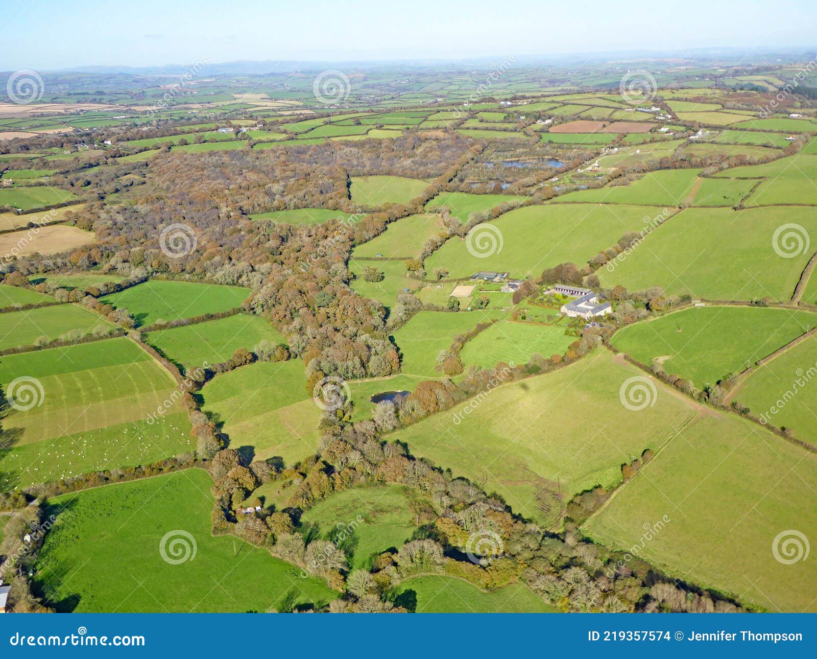 Aerial View of Fields in Devon Stock Photo - Image of farm, devon ...
