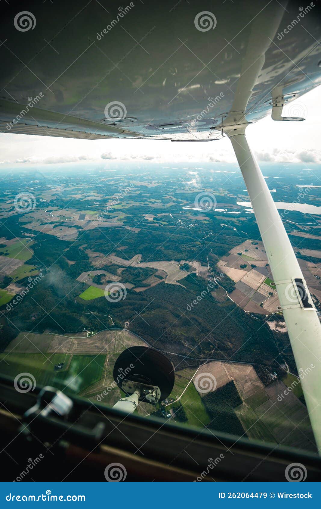 Aerial View of Fields from a Helicopter Stock Image - Image of farm ...