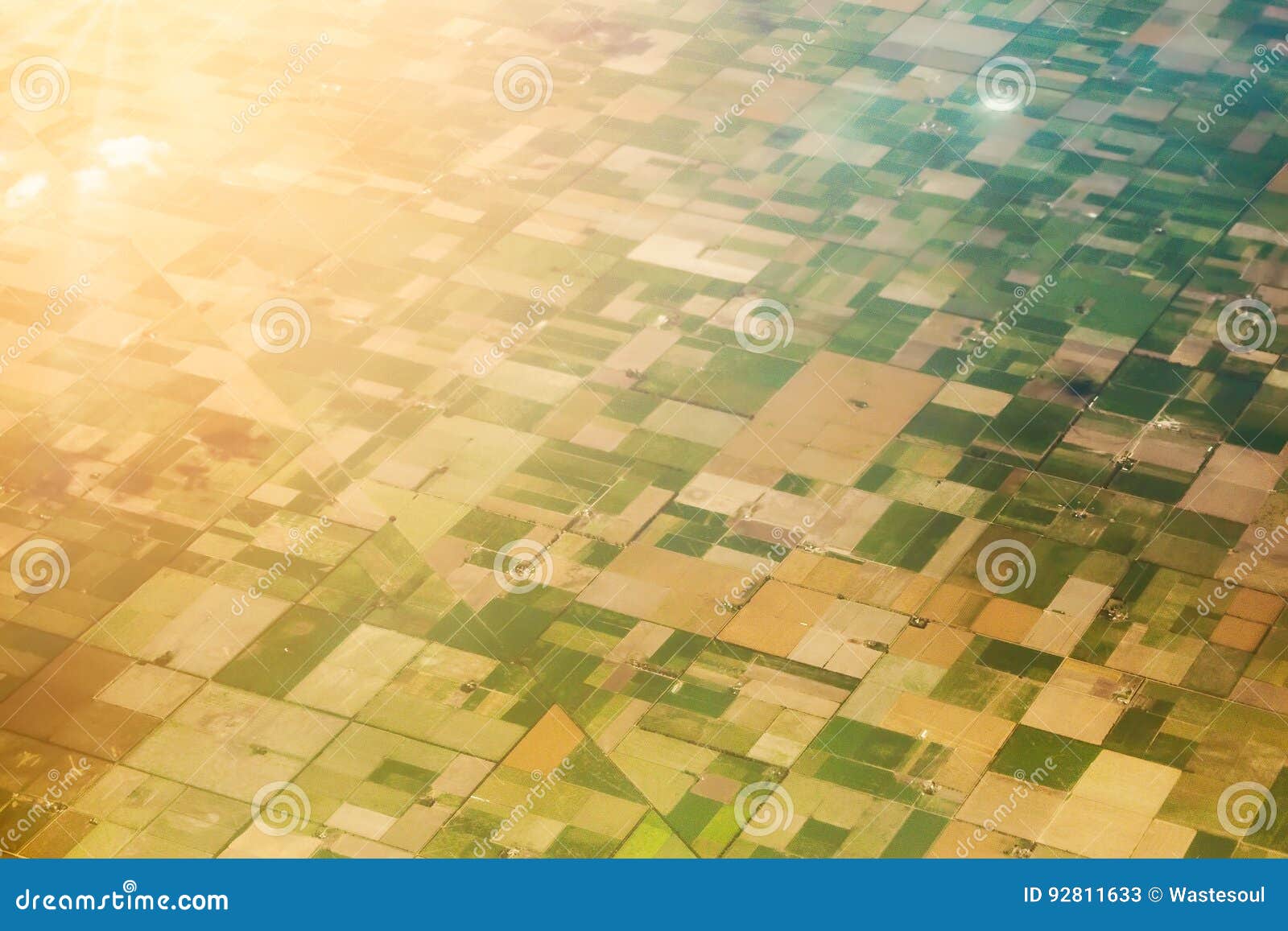 Aerial view of the fields. stock image. Image of america - 92811633