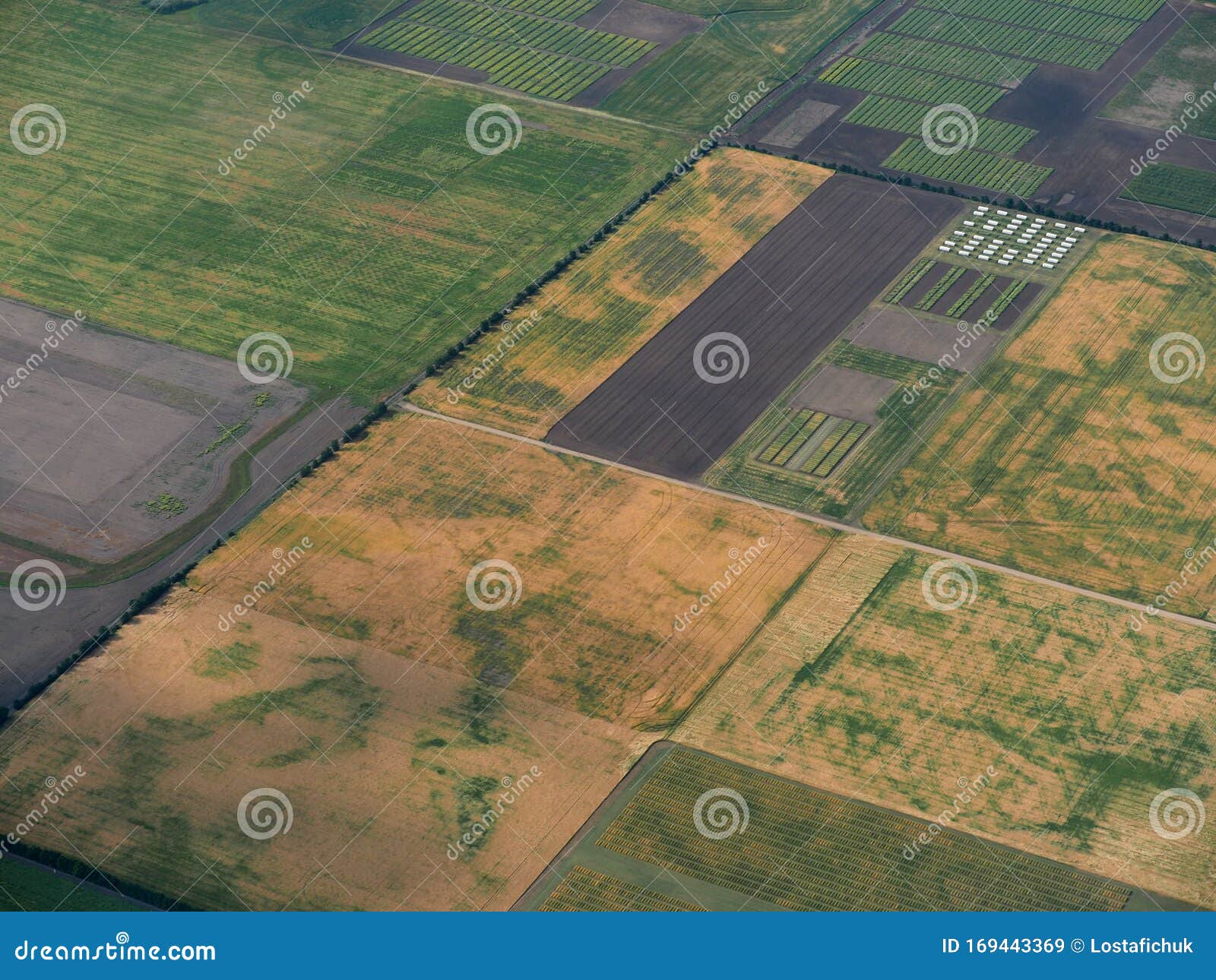 Aerial View of Fields in Saskatchewan Stock Image - Image of ...
