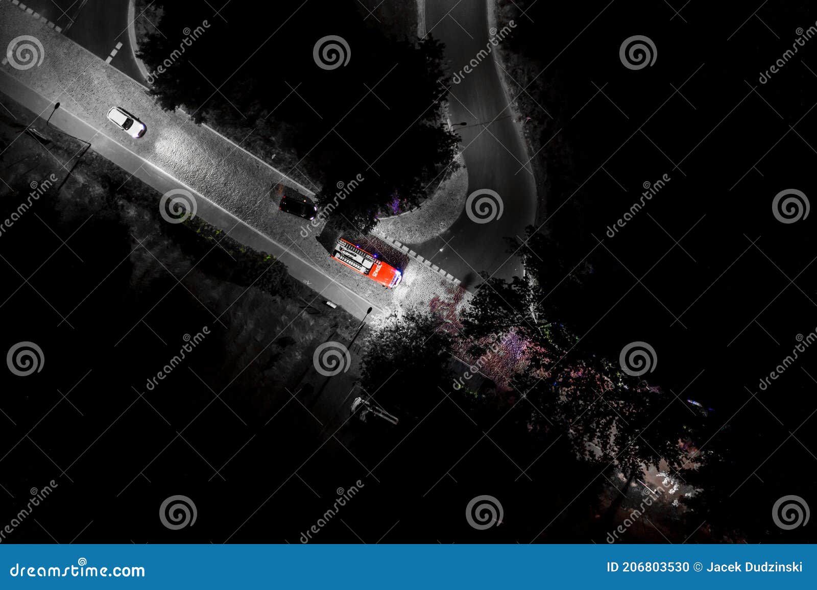 Aerial View of Fire Engine Truck, a Vehicle Designed Primarily for ...