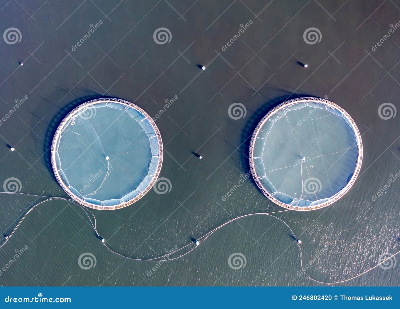 Aerial View of Fish Farm in County Donegal - Ireland Stock Photo ...