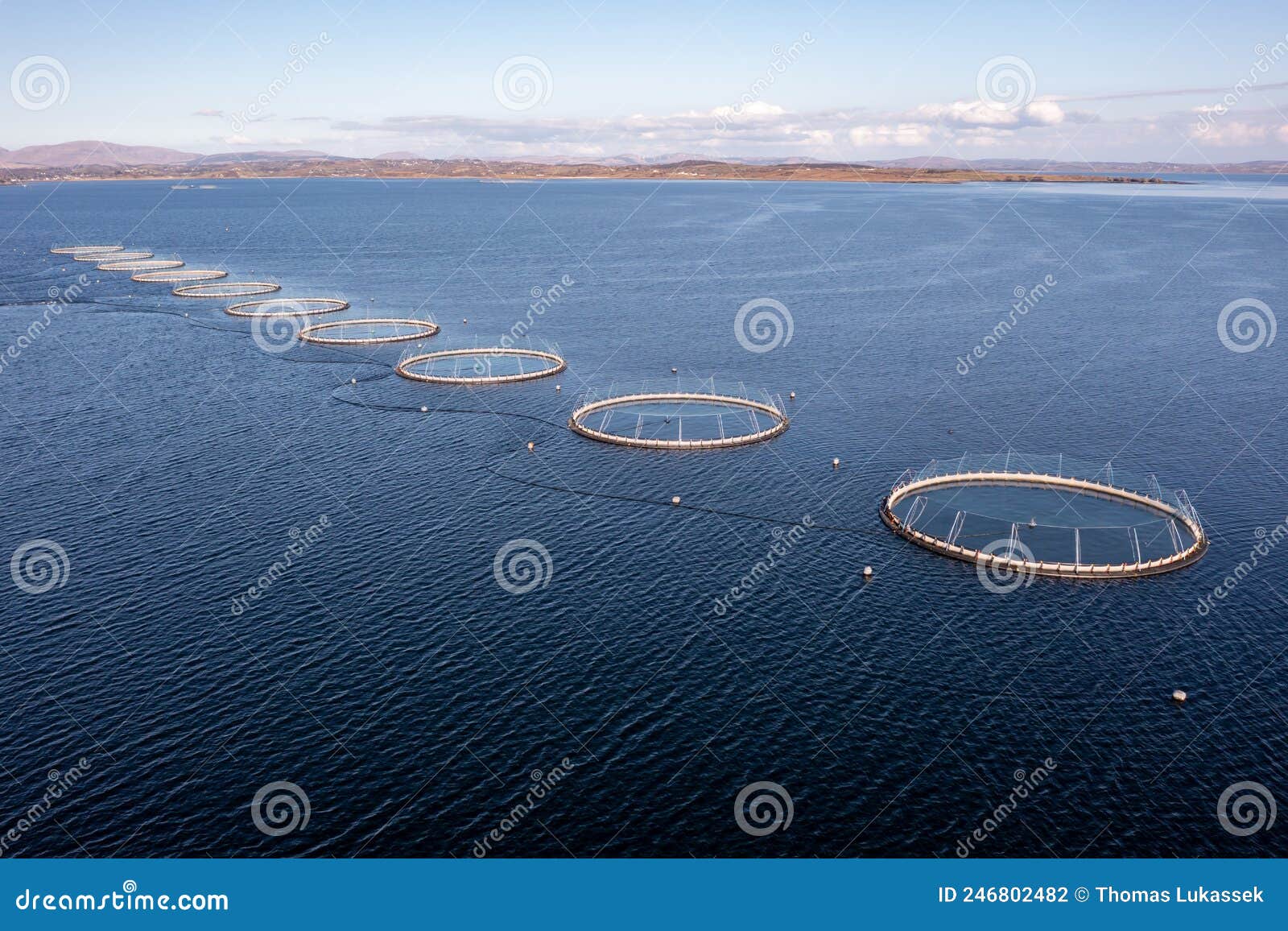 Aerial View of Fish Farm in County Donegal - Ireland Stock Photo ...