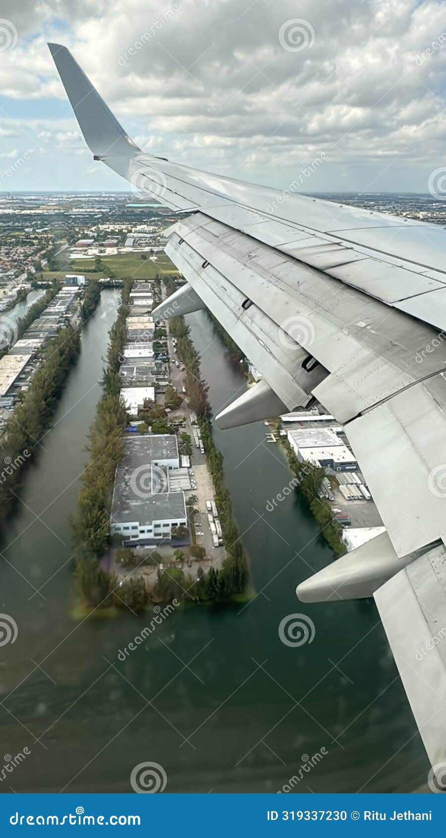 Aerial View of Florida from an Airplane Stock Photo - Image of blue ...