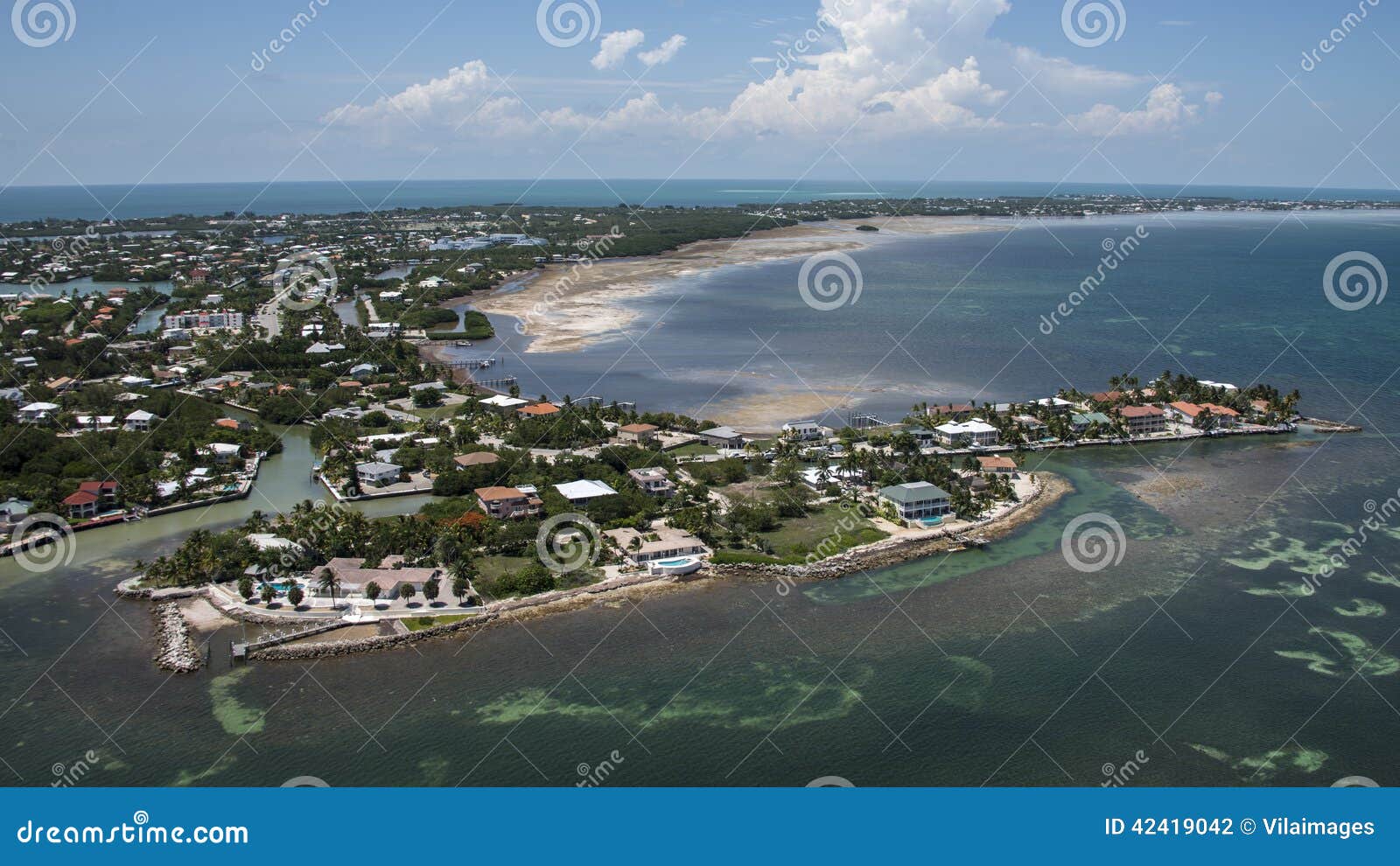 Aerial View of the Florida Keys Stock Photo - Image of blue, holiday ...