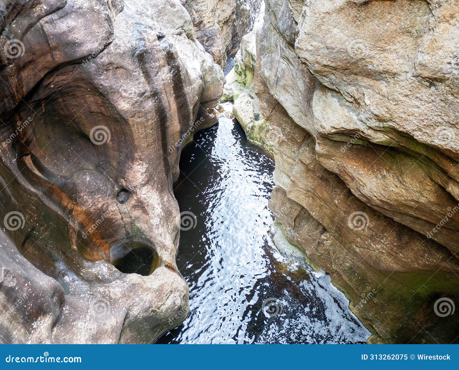 Aerial View of a Flowing Rocky Cave in Norway Stock Image - Image of ...