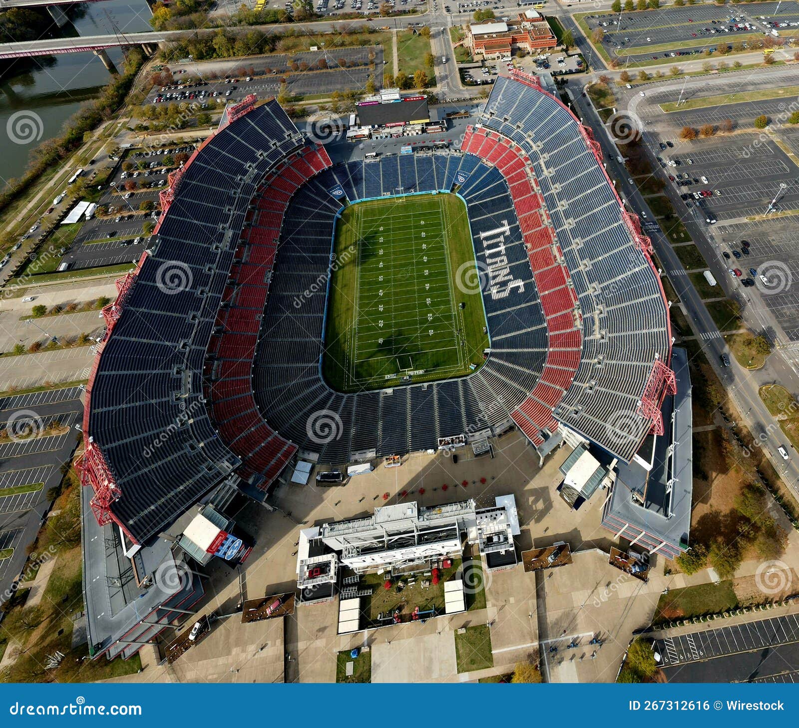 Aerial View of a Football Stadium Editorial Photo - Image of goal, ball ...