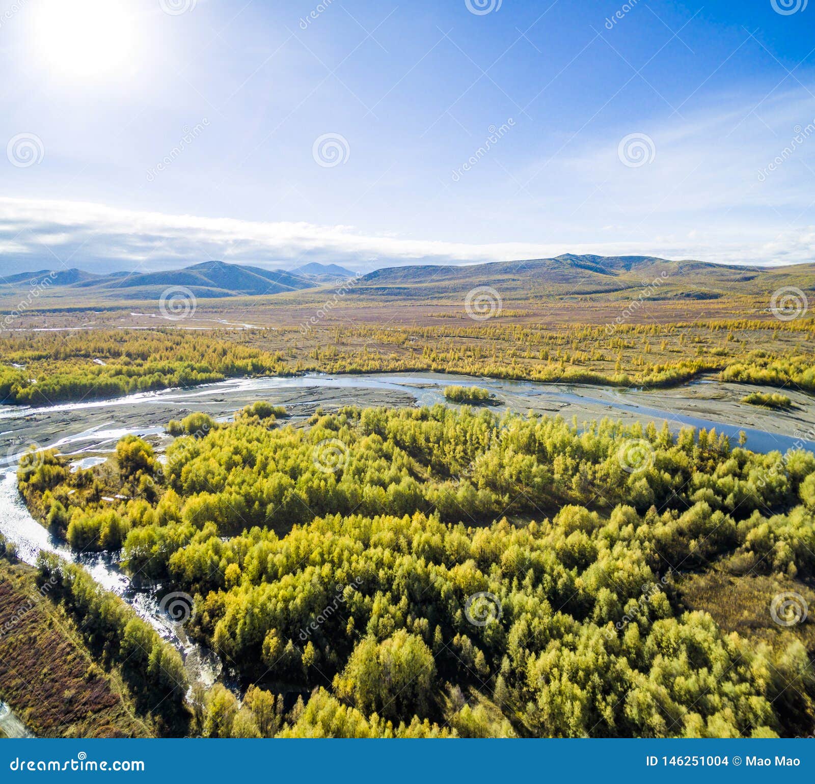 Aerial View of Forest in the Far East, Russia Stock Photo - Image of ...