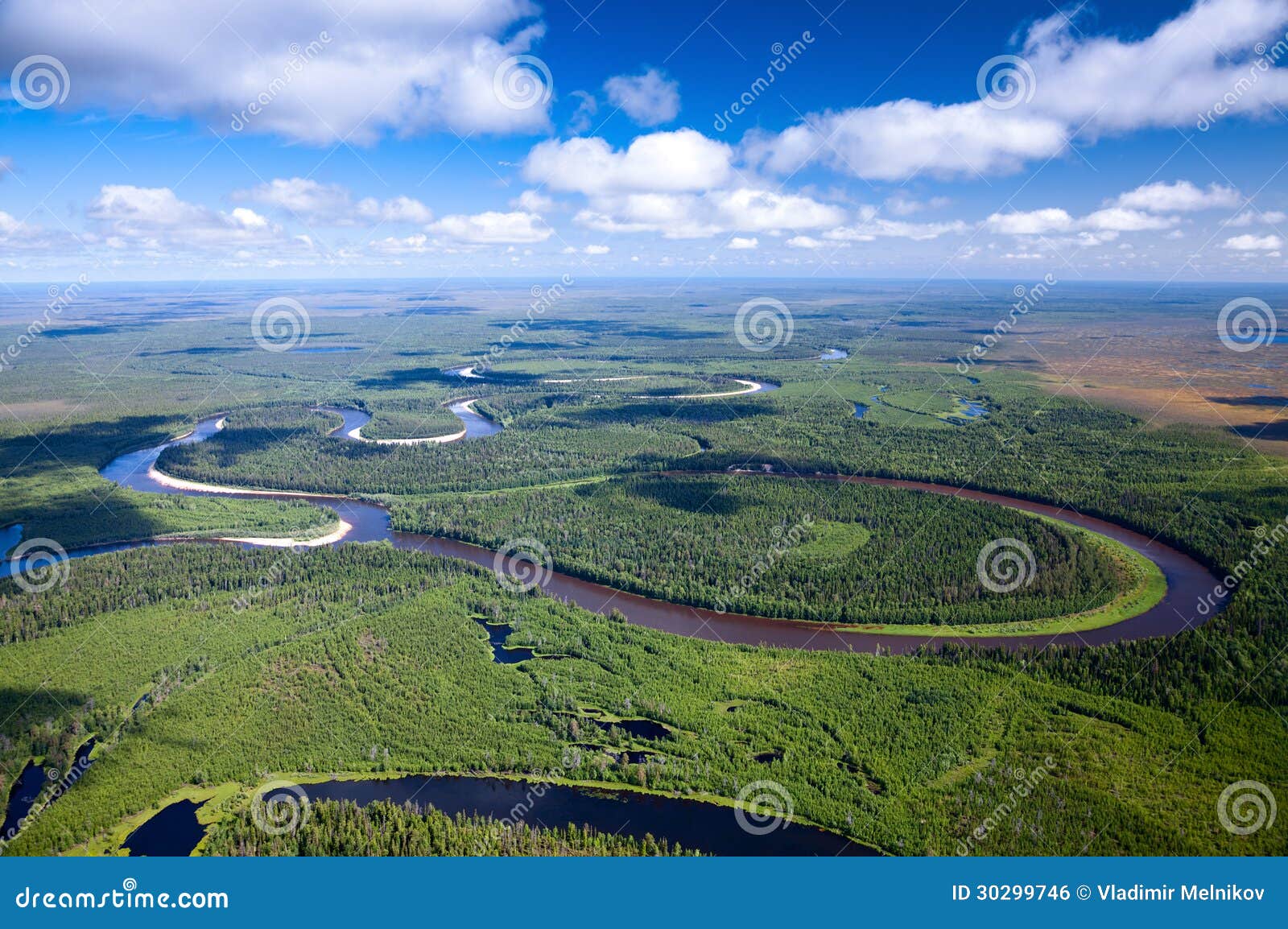 Forest river stock photo. Image of horizon, river, land - 30299746