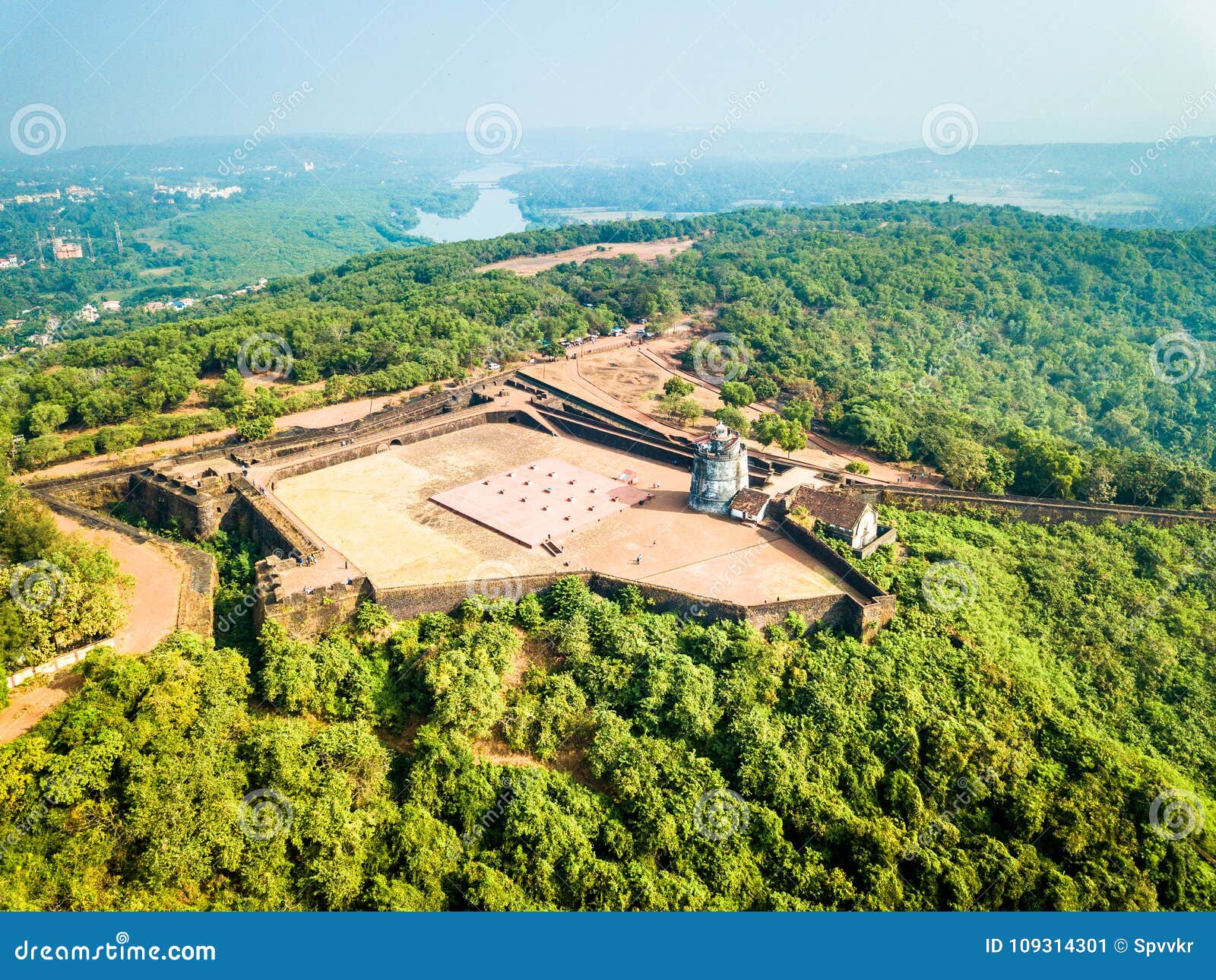 Aerial View of Fort Aguada in Goa India Stock Image - Image of india ...