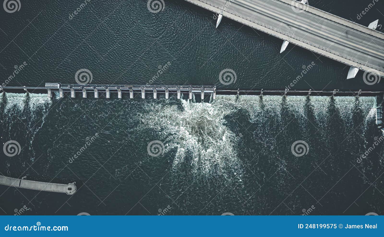 Aerial View of Fox River in Spring at Dam Stock Image - Image of ...