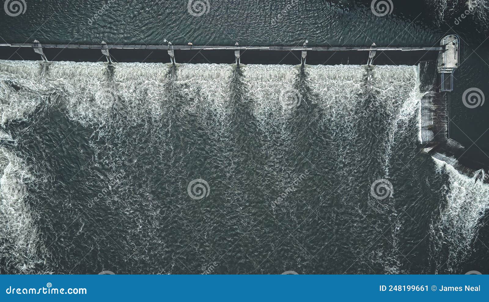 Aerial View of Fox River in Spring at Dam Stock Image - Image of ...