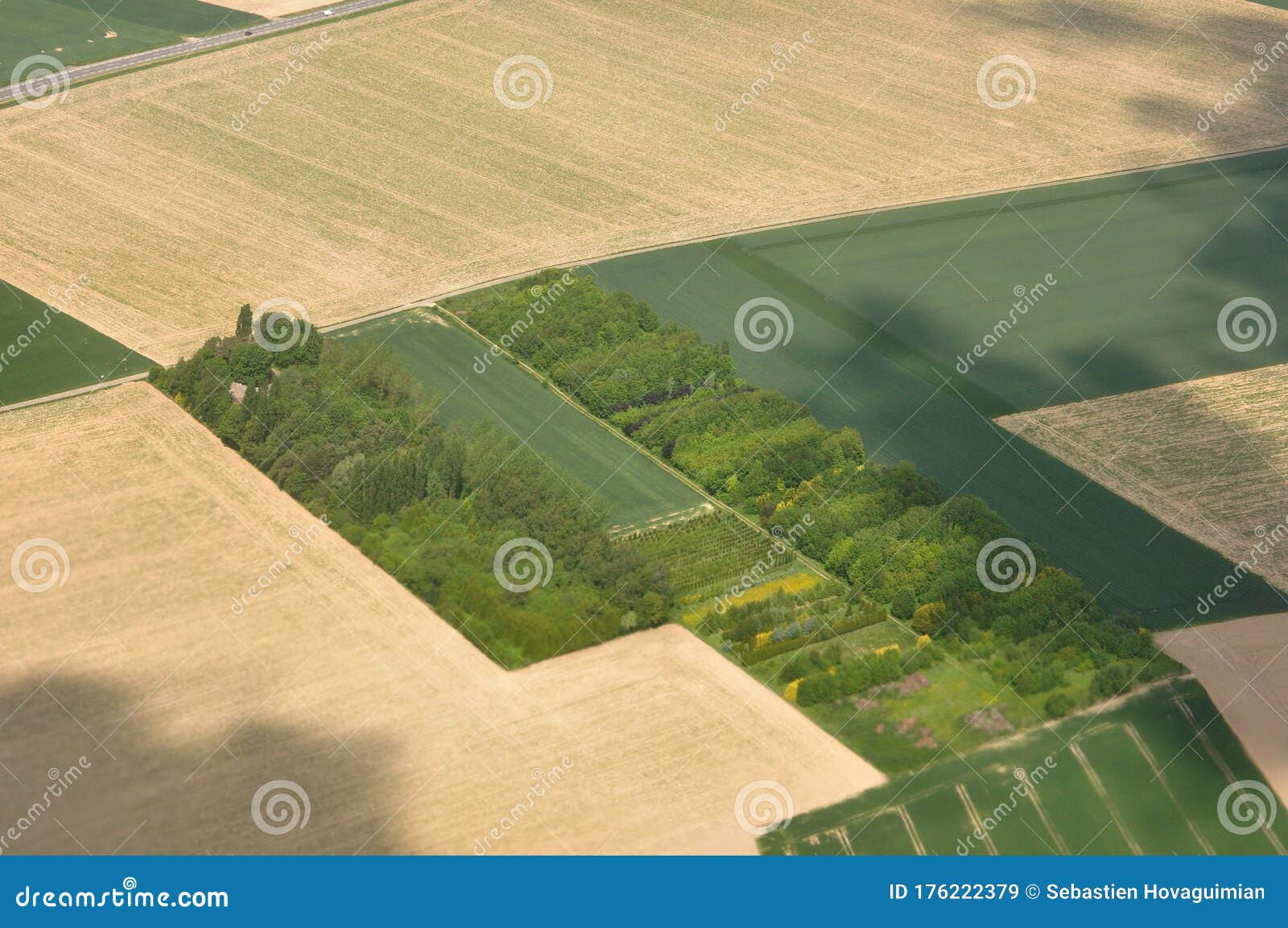 Aerial View in France, Flight by Plane Stock Image - Image of green ...