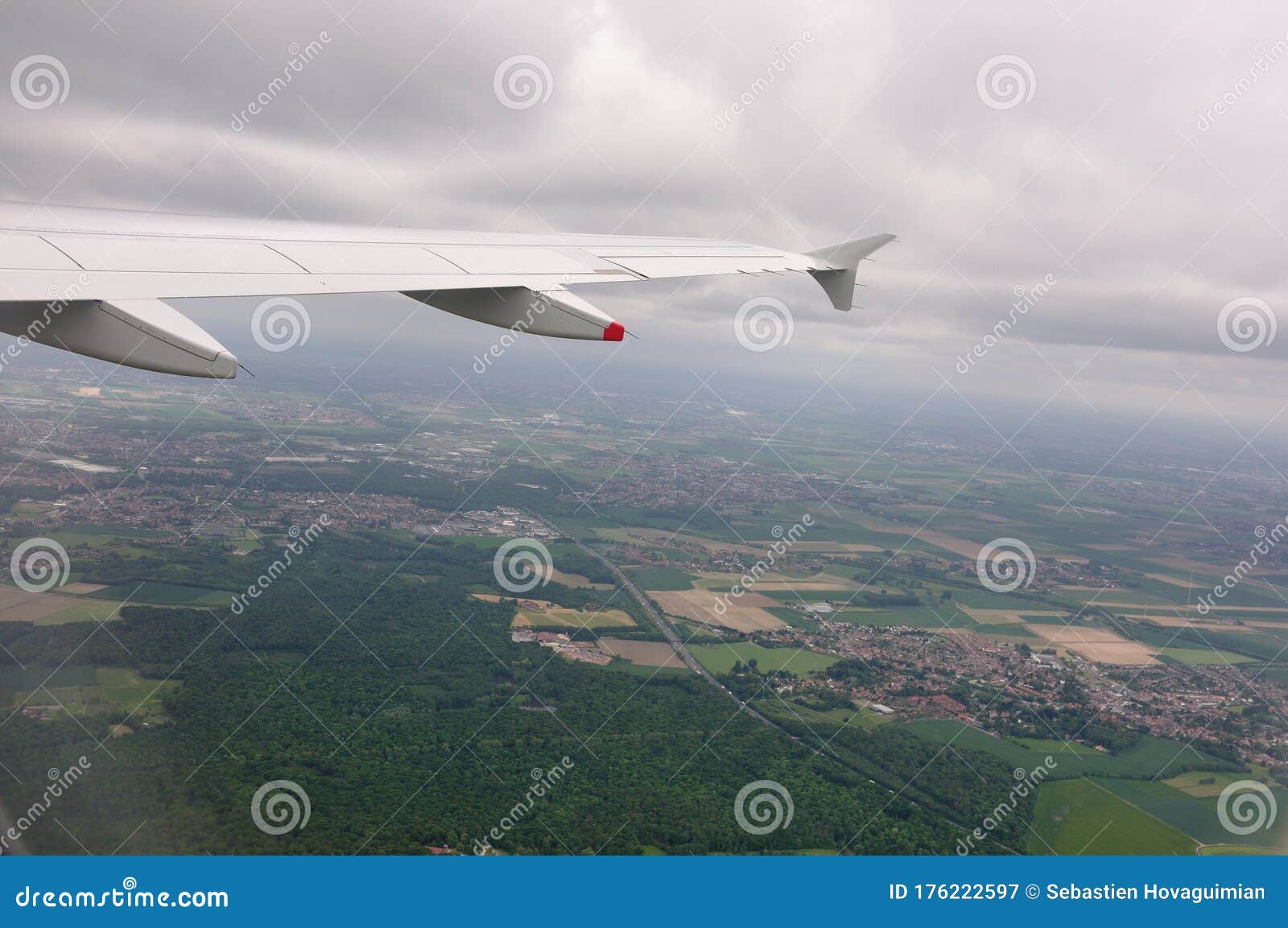 Aerial View in France, Flight by Plane Stock Image - Image of berre ...