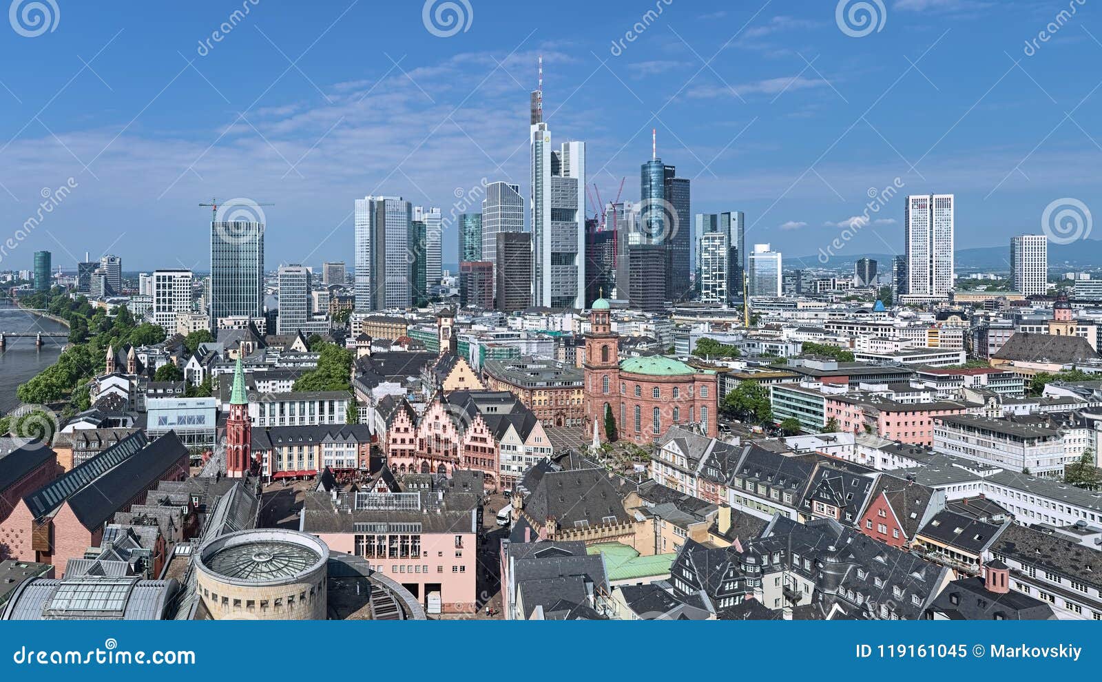Aerial View of Frankfurt am Main, Germany Editorial Image - Image of ...
