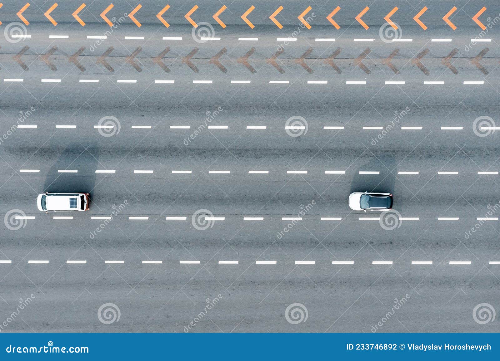 Aerial View of the Freeway with Cars Driving Along it Editorial ...