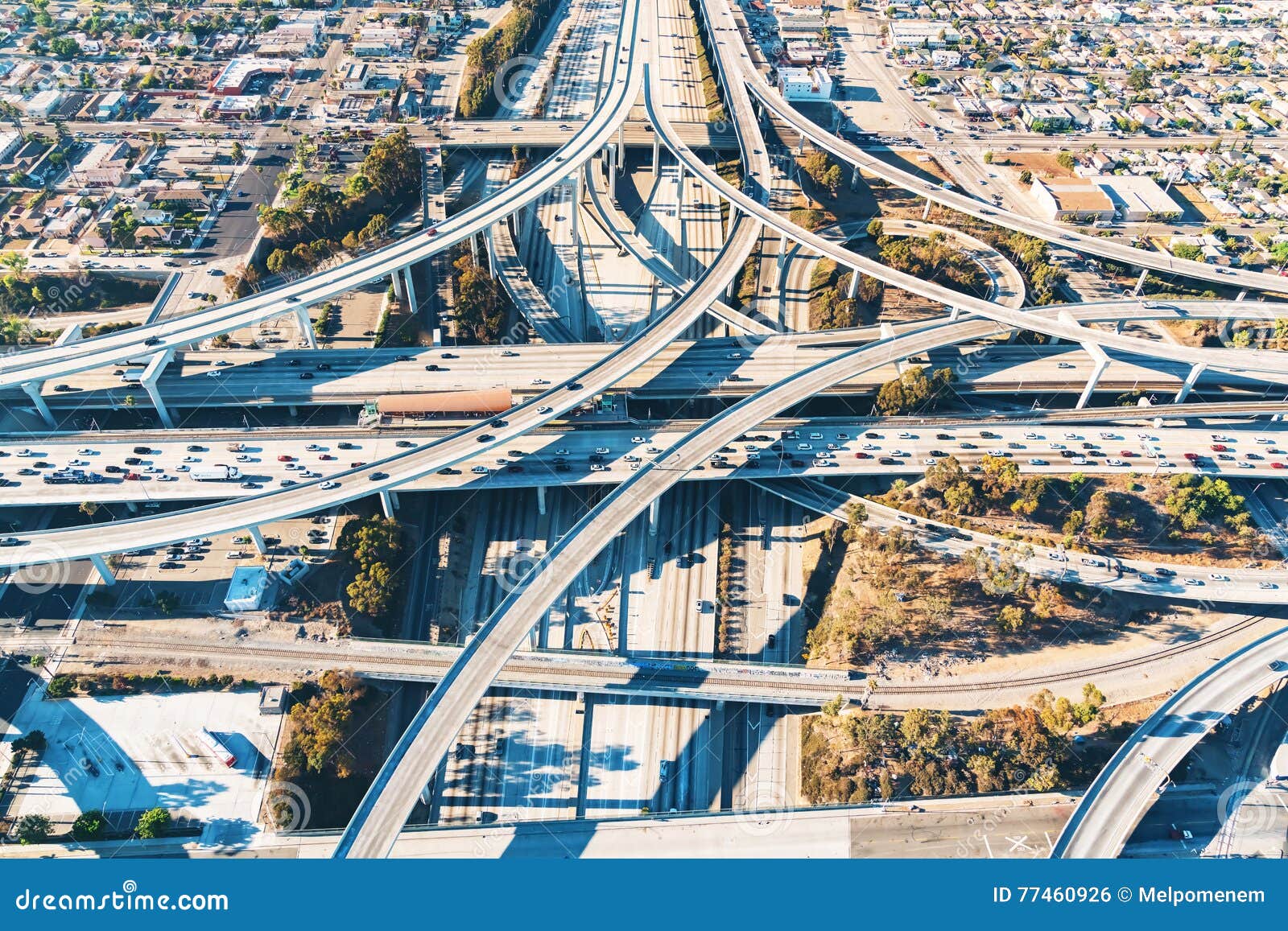 Aerial View of a Freeway Intersection in Los Angeles Editorial Photo ... Aerial View of a Freeway Intersection in Los Angeles Editorial Photo ...