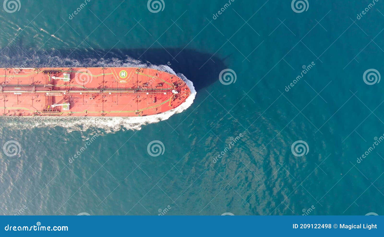 Aerial View of Freight Ship with Cargo Containers Stock Photo - Image ...