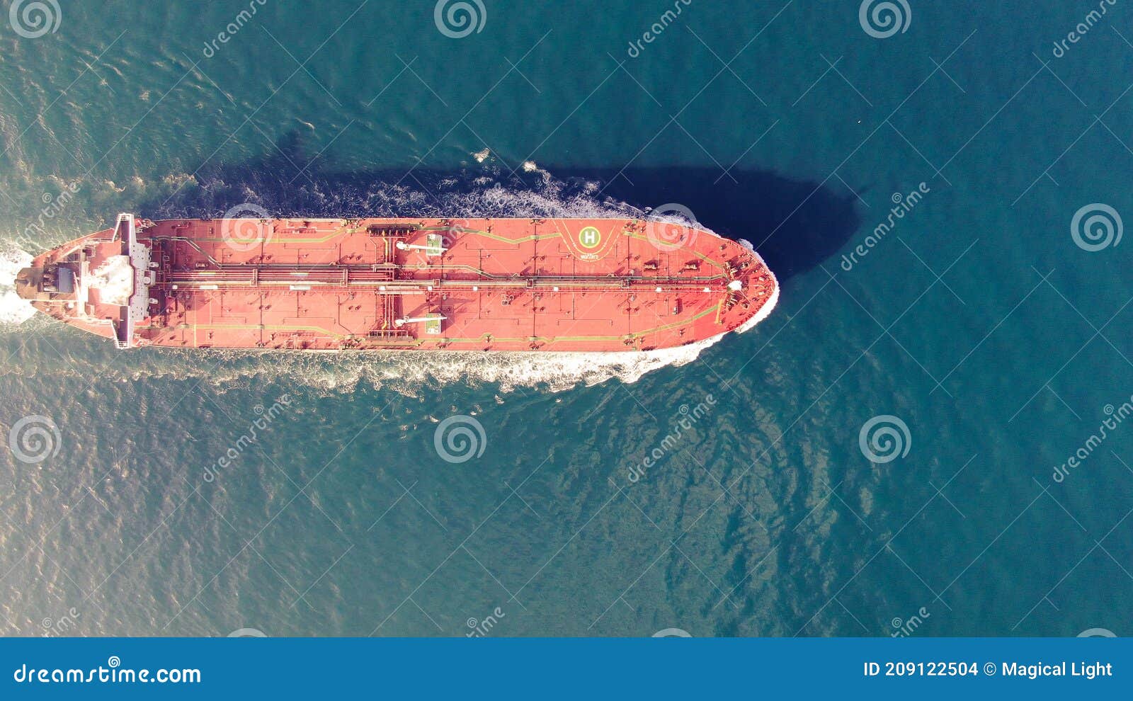 Aerial View of Freight Ship with Cargo Containers Stock Photo - Image ...