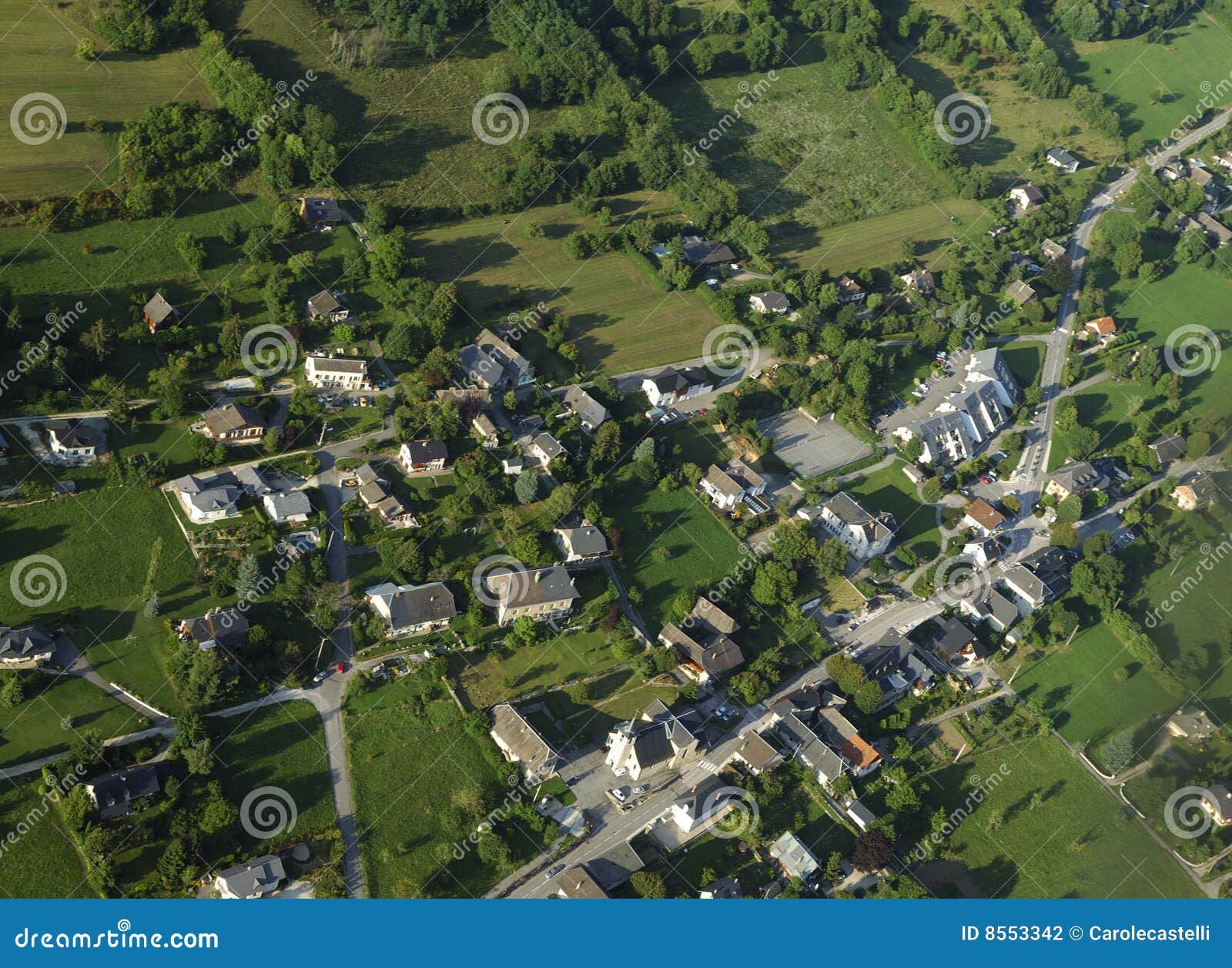 Aerial View of the French Village Stock Photo - Image of aerial, savoy ...