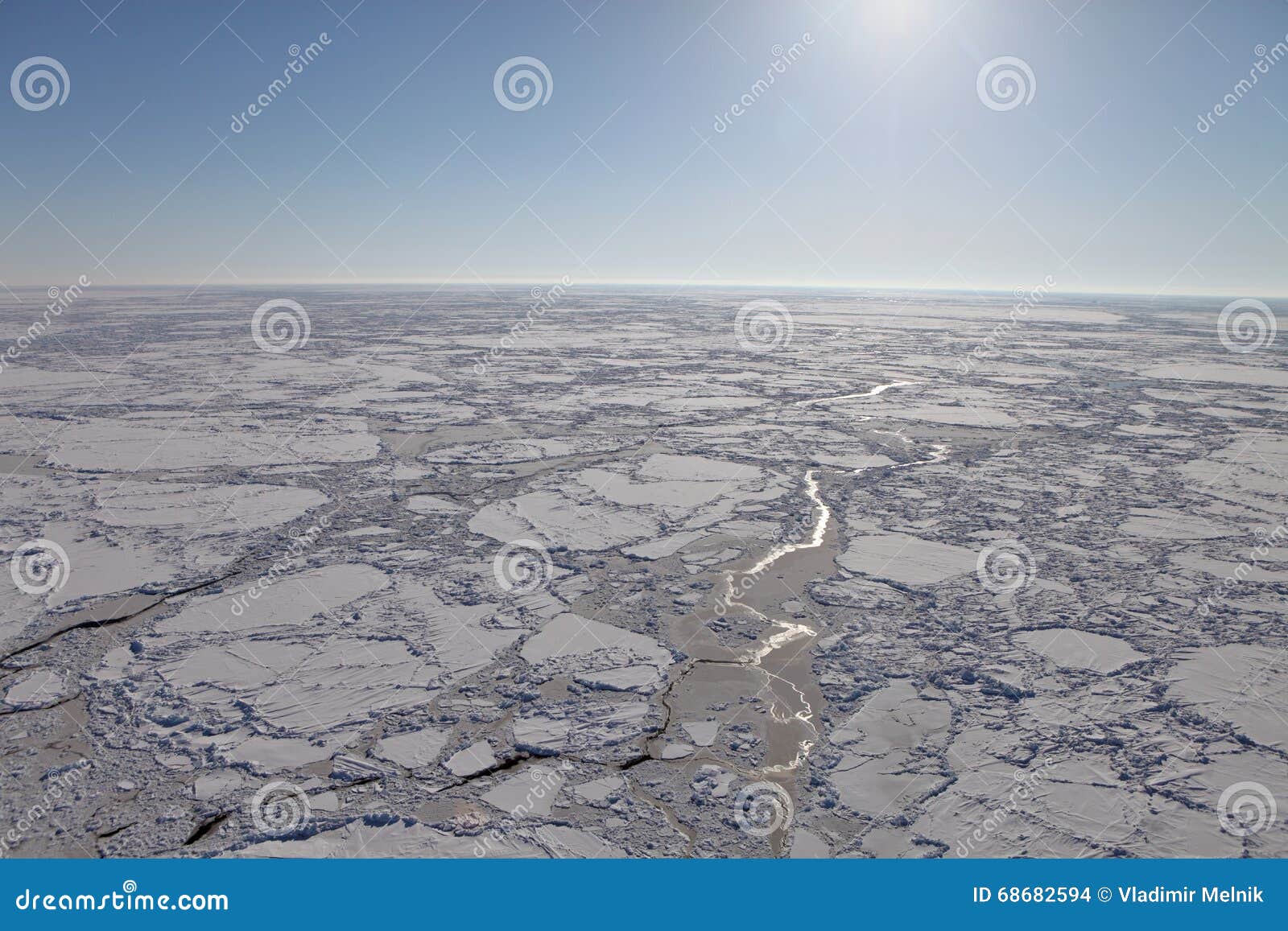 Aerial View of Frozen Arctic Ocean Stock Photo - Image of iceberg, pole ...
