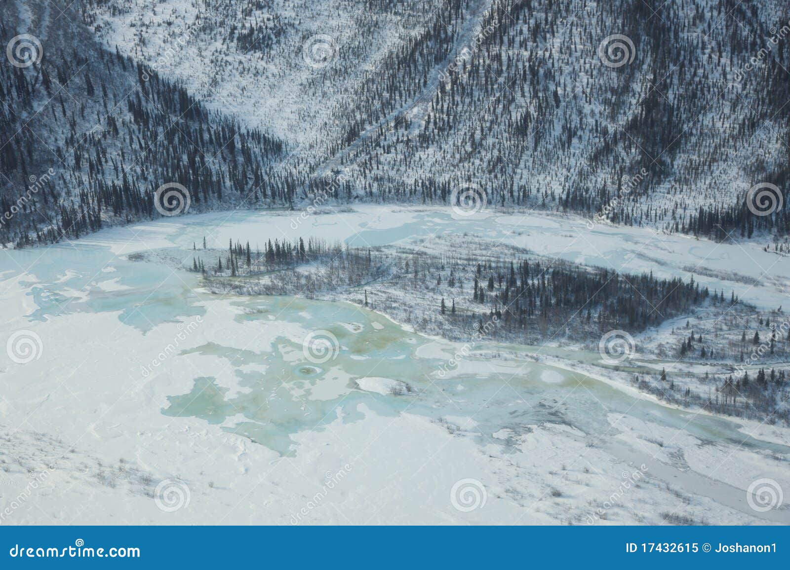 Aerial View of a Frozen Lake Stock Image - Image of aerial, outdoors ...