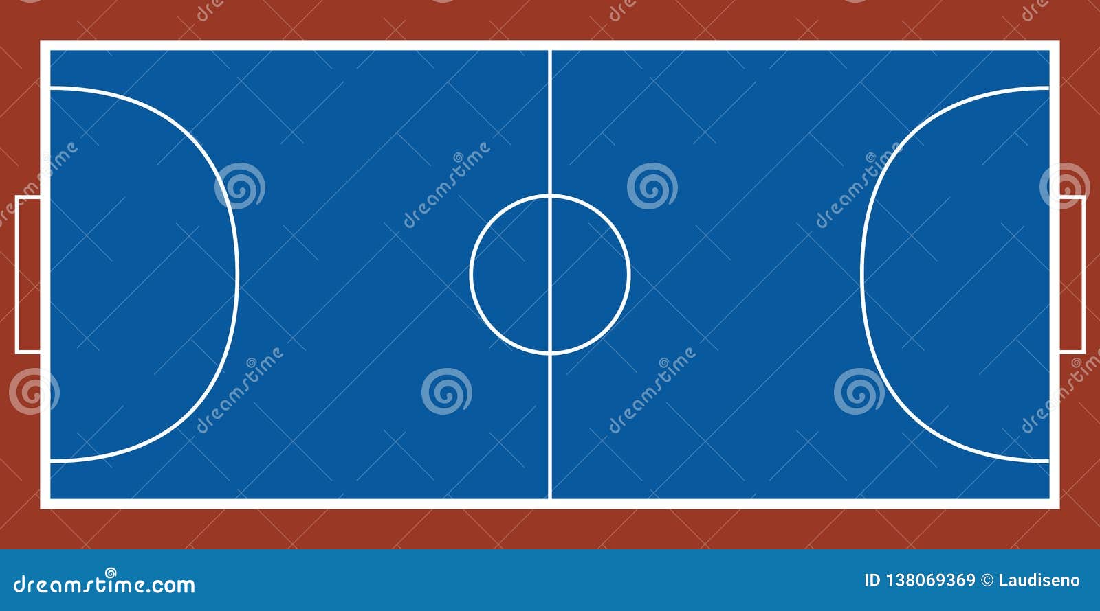Aerial View of a Futsal Field Stock Vector - Illustration of match ...