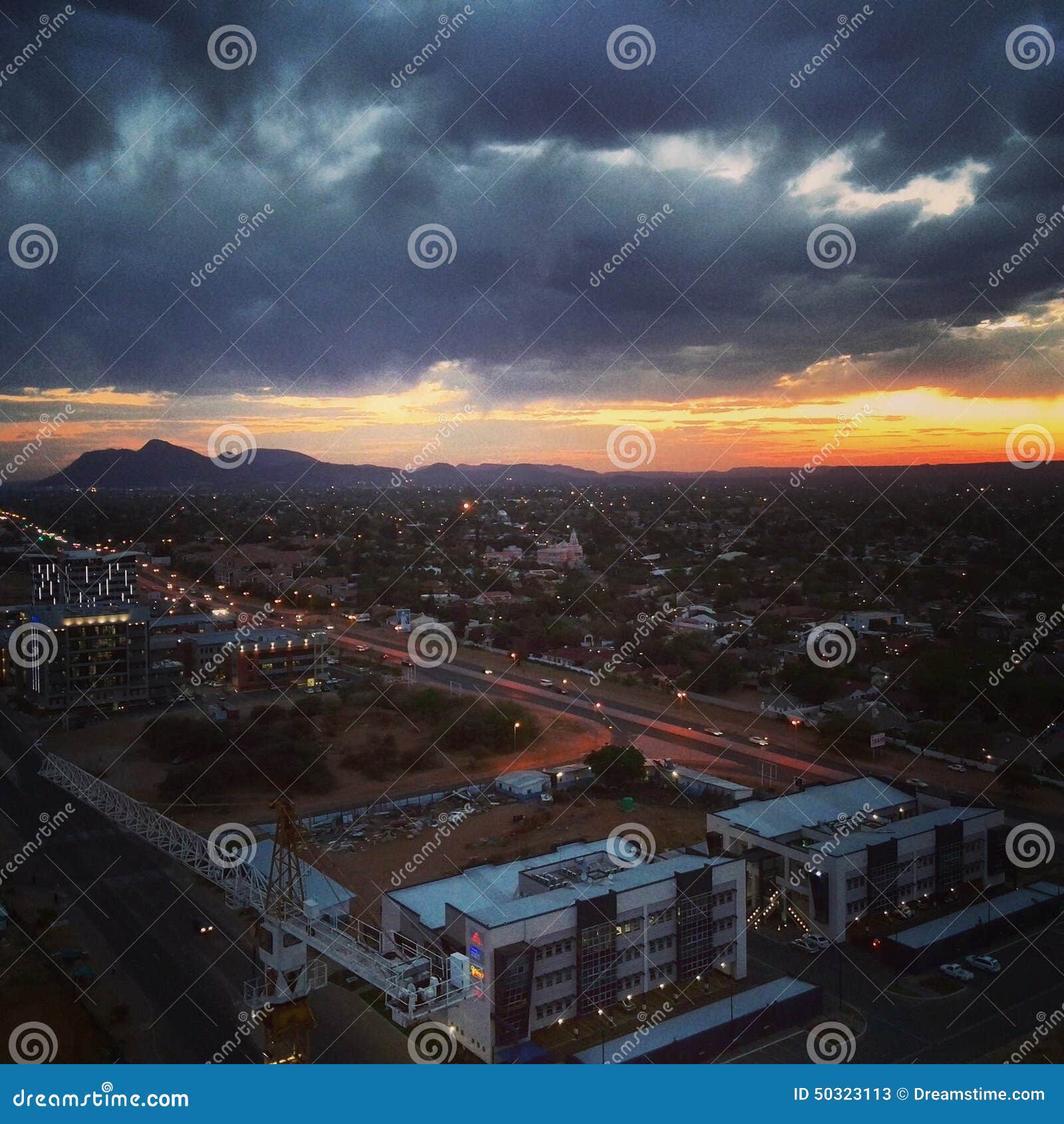 Aerial view of Gaborone stock image. Image of view, gaborone - 50323113