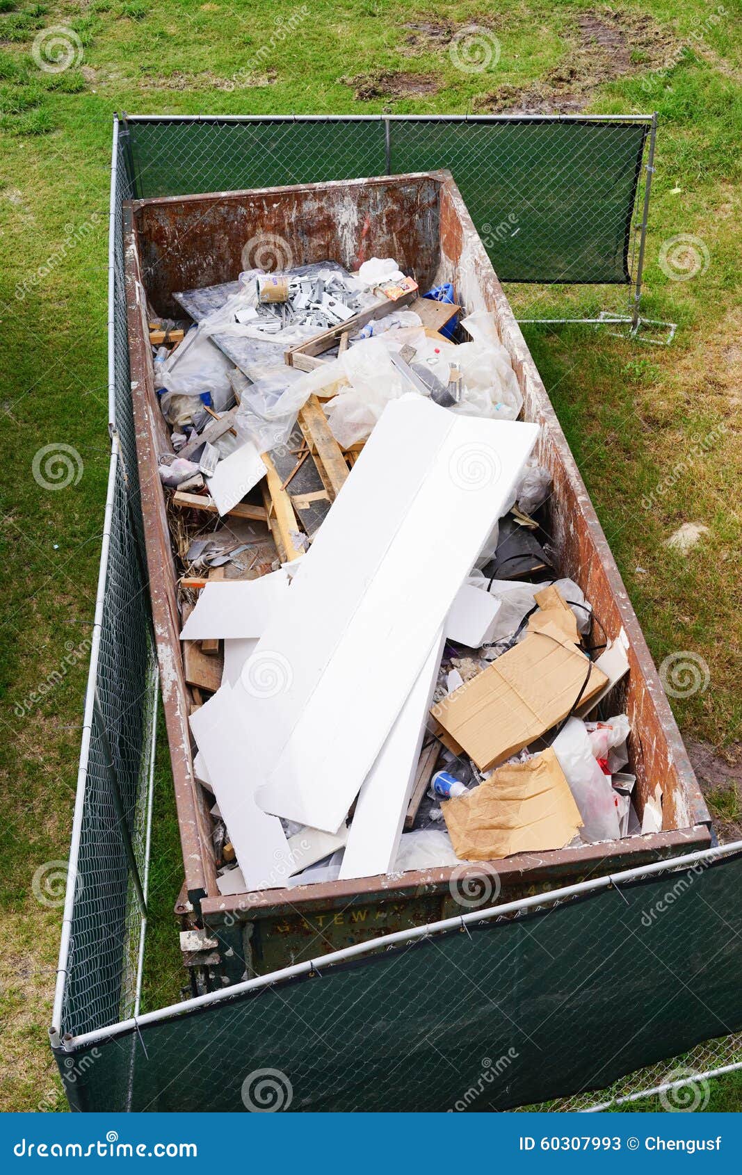 Garbage can stock image. Image of aerial, junk, recycle - 60307993