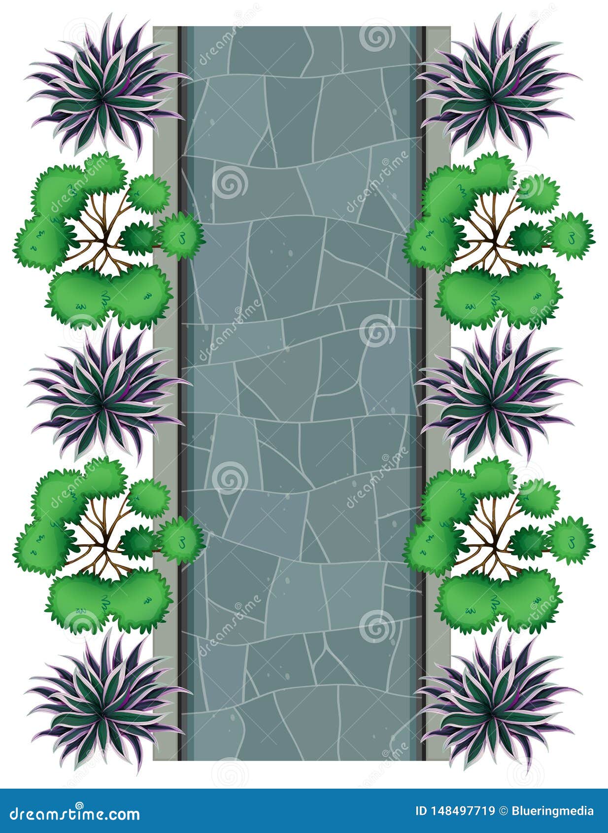 Aerial view of garden stock vector. Illustration of plant - 148497719