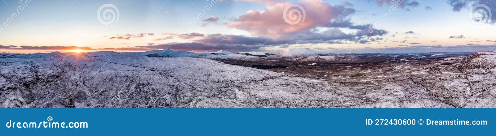 Aerial View of the Gartan Mountain, County Donegal - Ireland Stock ...
