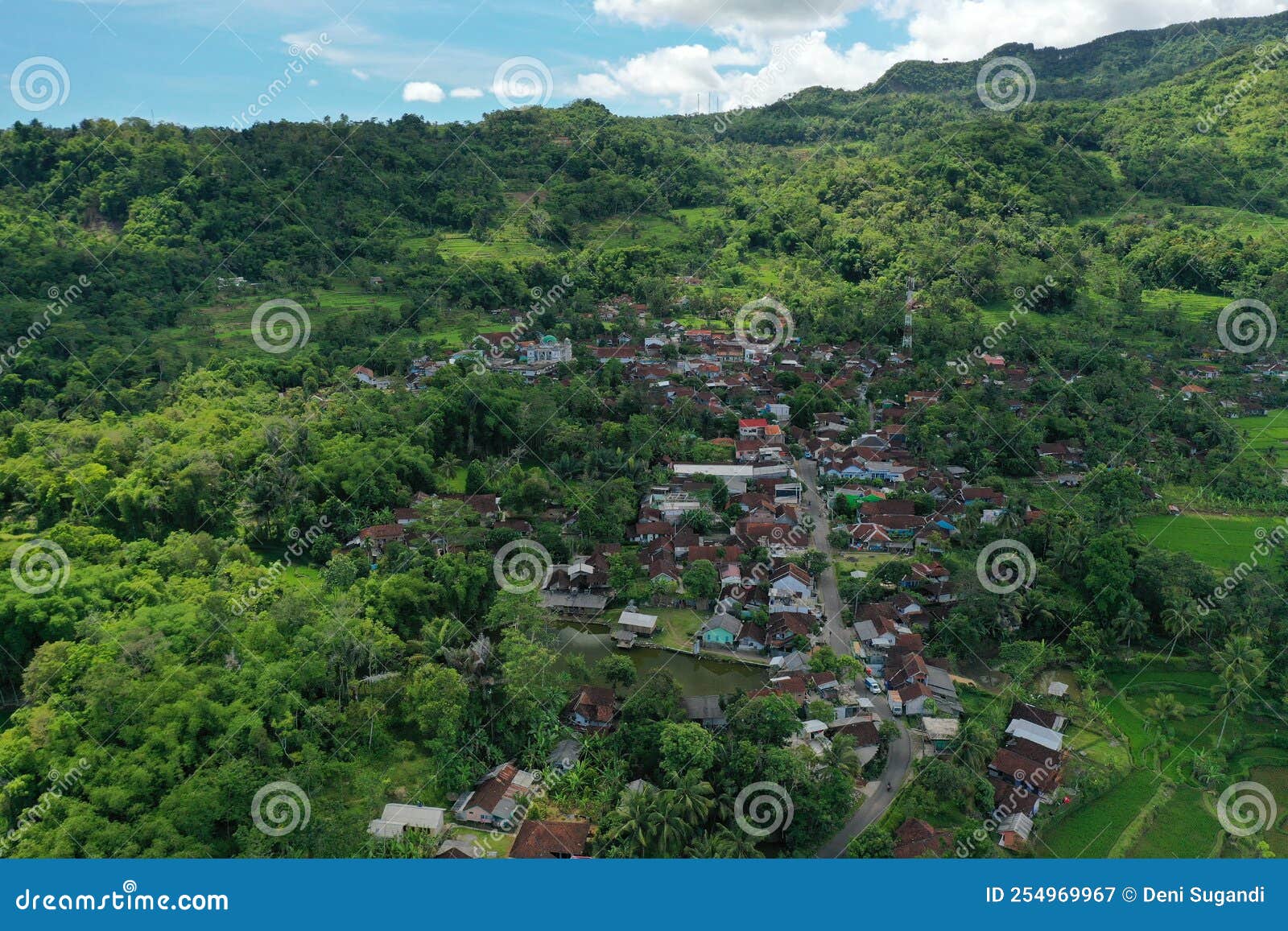 Aerial View of Garut Regency, West Java, Indonesia Editorial ...