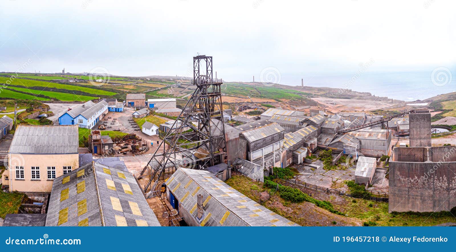 Aerial View of Geevor Tin Mines in Cornwall Stock Photo - Image of ...