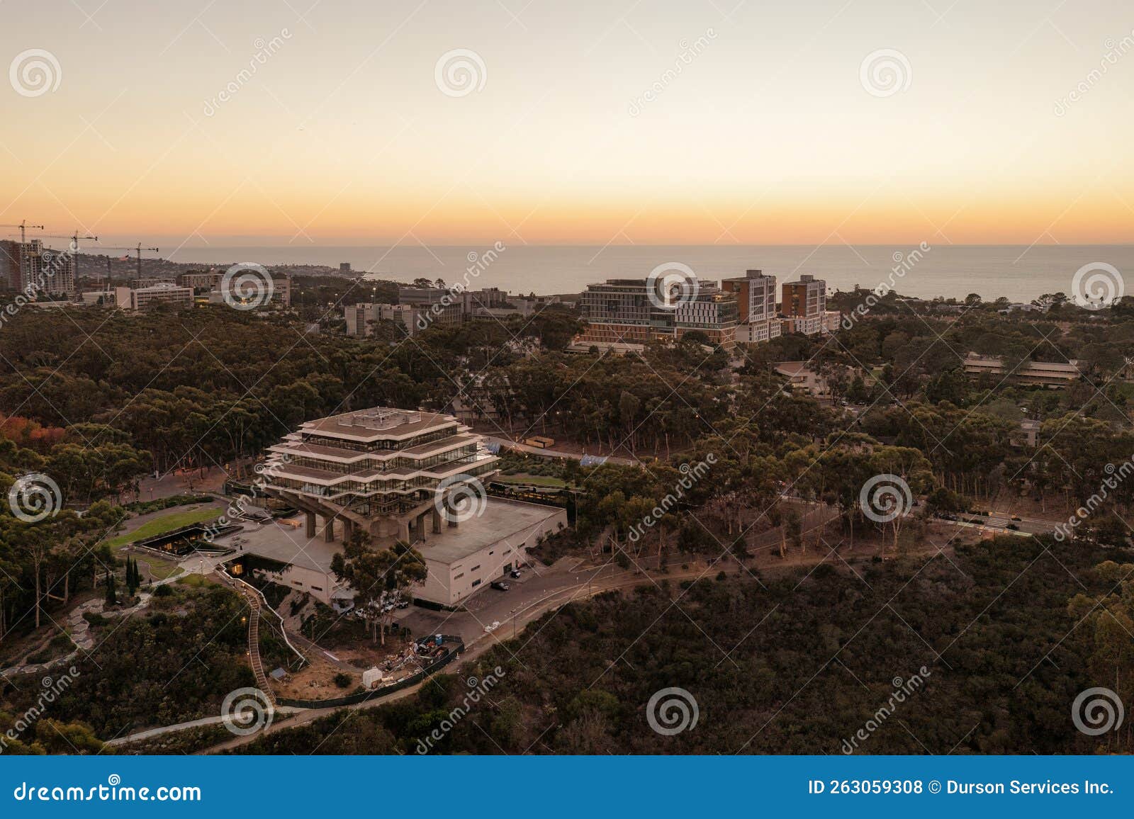 Aerial View of Geisel Library and UCSD Campus Editorial Stock Photo ...