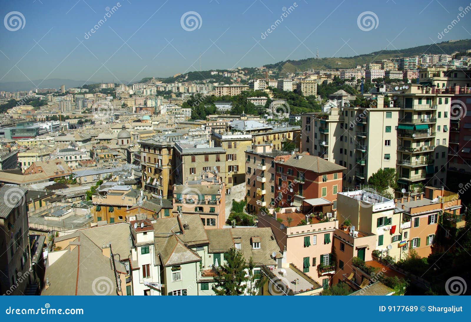Aerial View of Genoa, Italy Stock Image - Image of city, destination ...